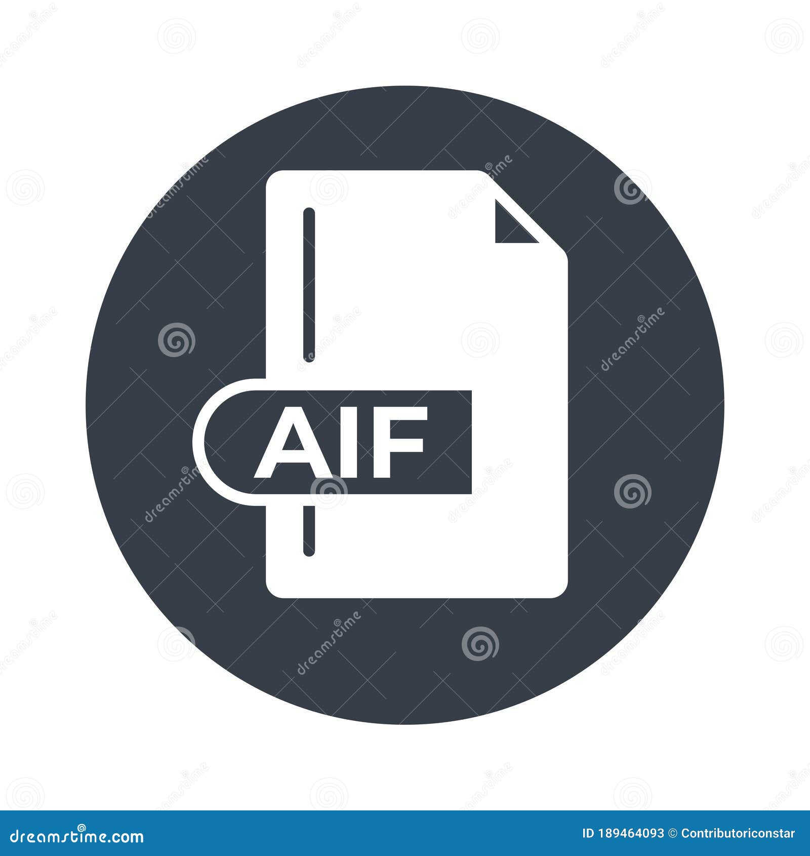 AIF File Format Icon. AIF Extension Filled Icon Stock Vector ...