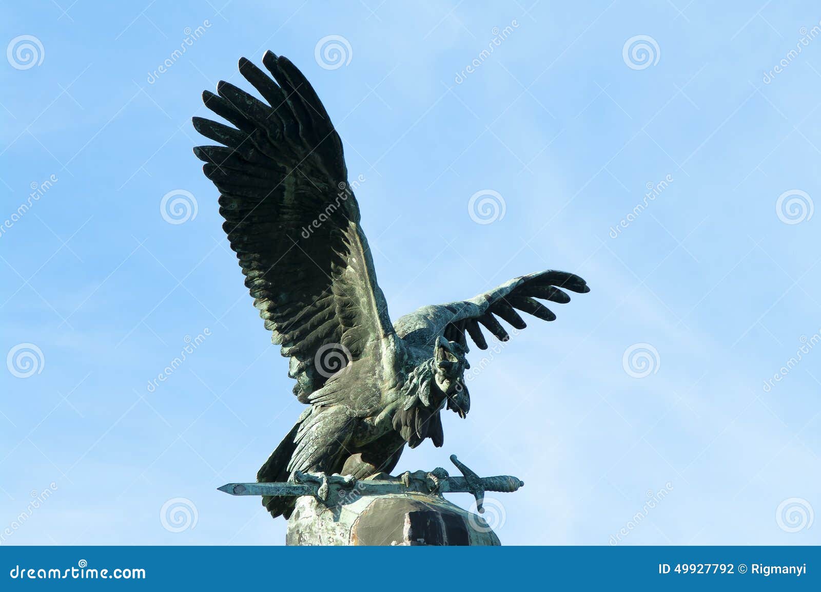 Aigle majestueux de Turul photo stock. Image du bronze - 49927792