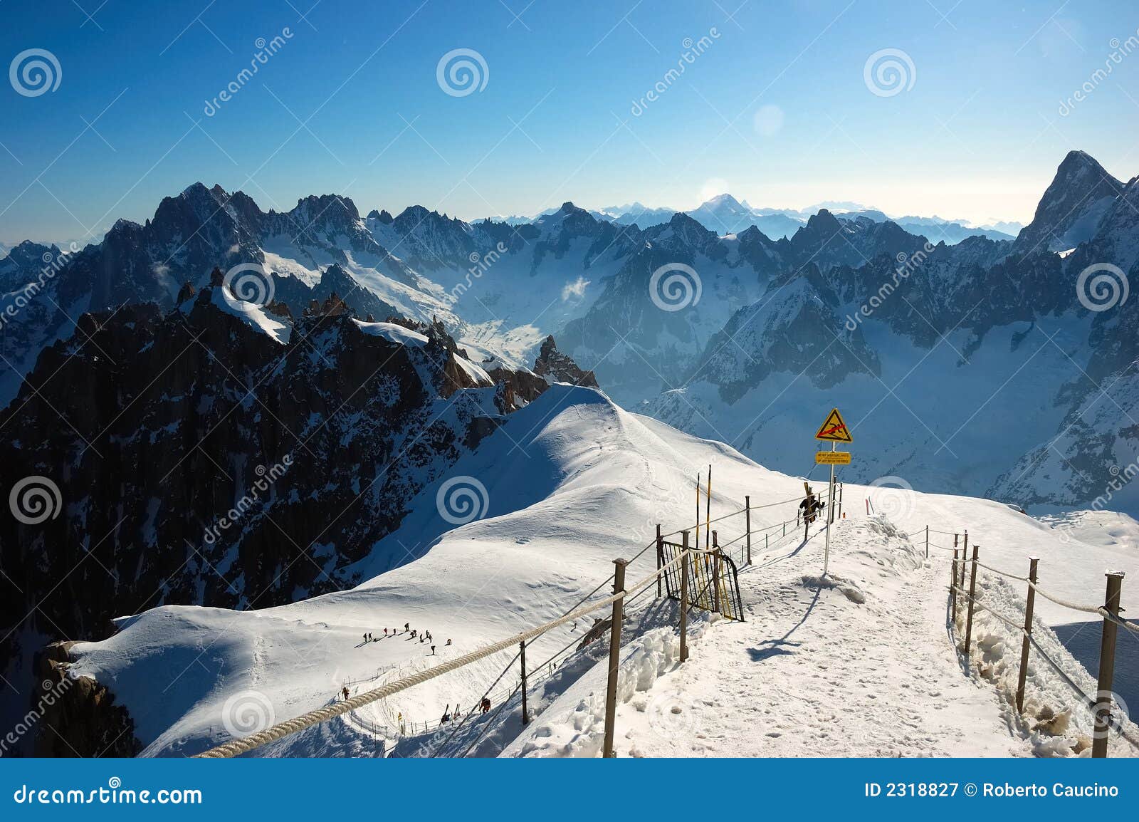 Aiguille du Midi panorama stock image. Image of france - 2318827