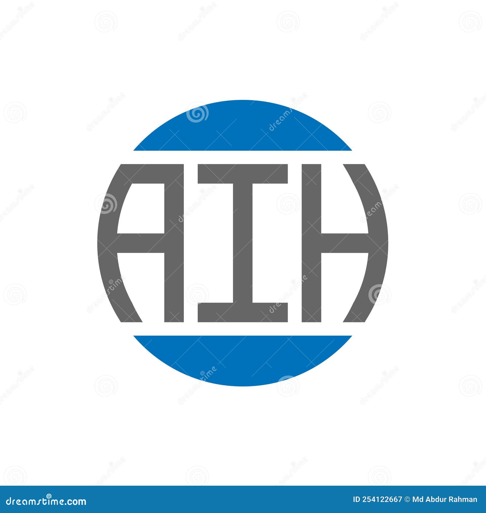 AIH Letter Logo Design on White Background. AIH Creative Initials ...