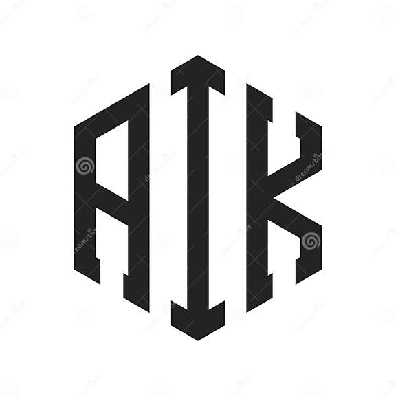 AIK Logo Design. Initial Letter AIK Monogram Logo Using Hexagon Shape ...