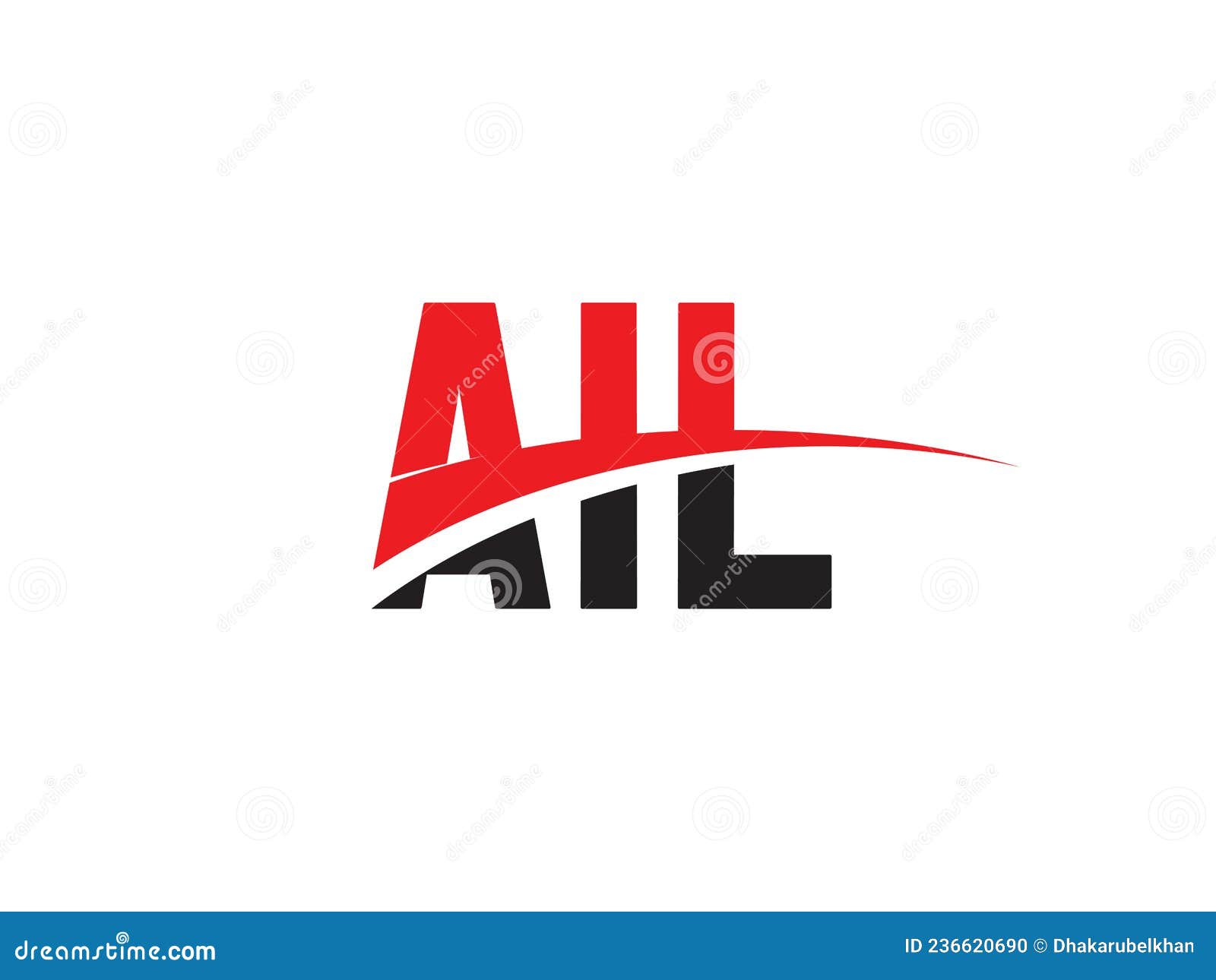 AIL Letter Initial Logo Design Vector Illustration Stock Vector ...