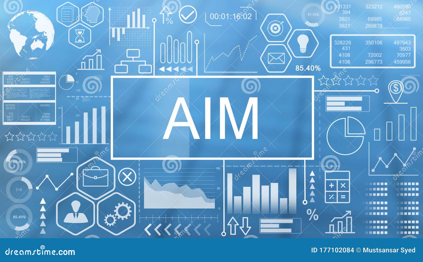 Aim, Animated Typography stock illustration. Illustration of animated ...
