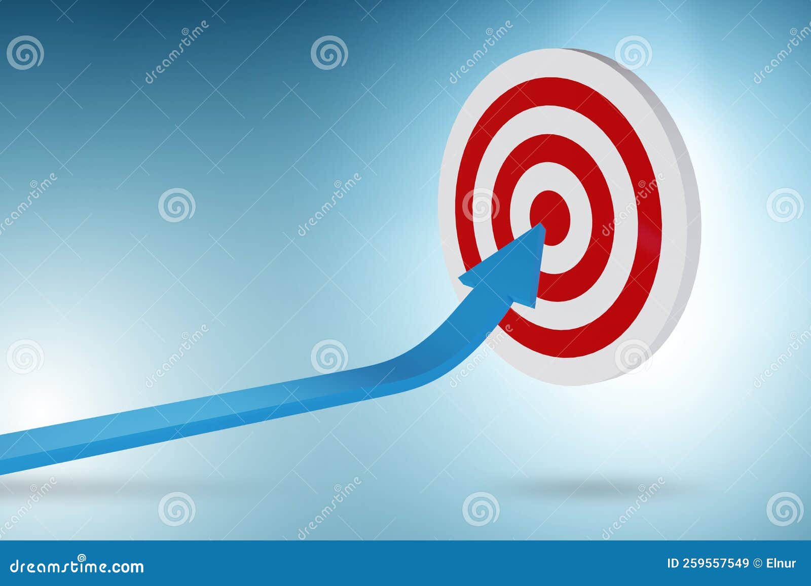 Aim and the Arrow - 3d Rendering Stock Illustration - Illustration of ...