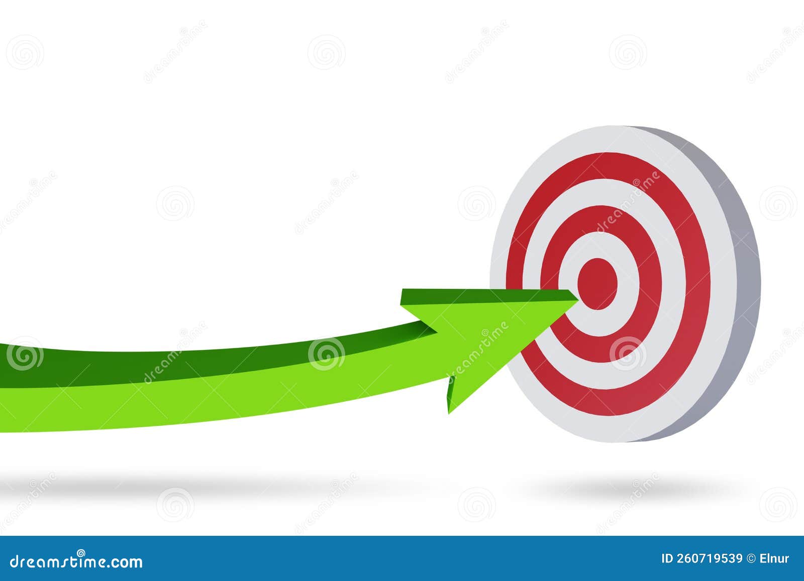 Aim and the Arrow - 3d Rendering Stock Illustration - Illustration of ...