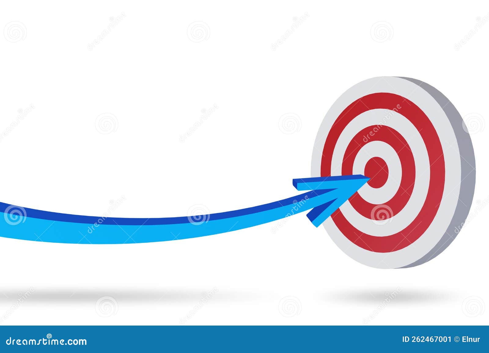Aim and the Arrow - 3d Rendering Stock Illustration - Illustration of ...