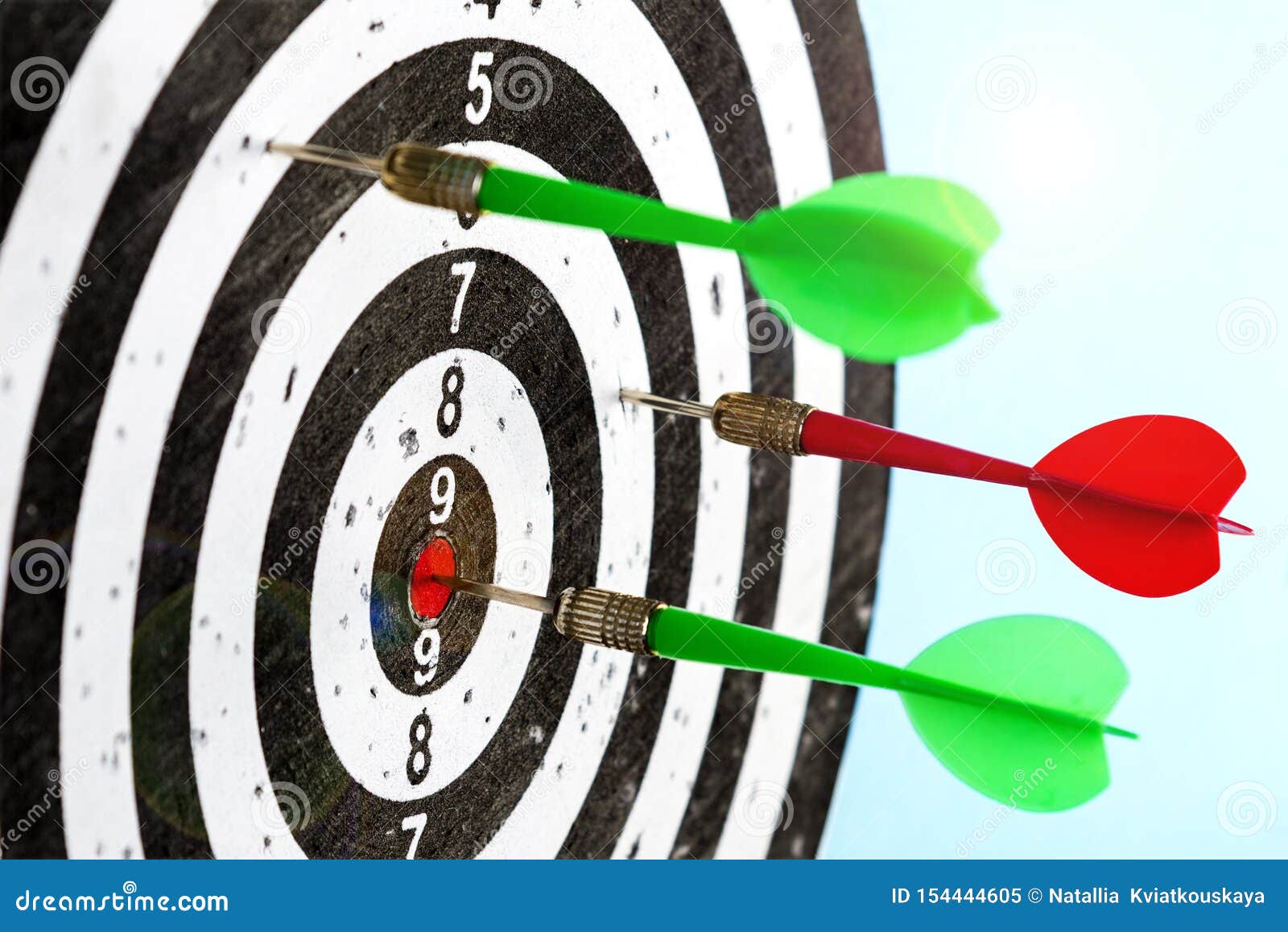 Aim with Arrows in the Center. Hit the Target Stock Image - Image of ...