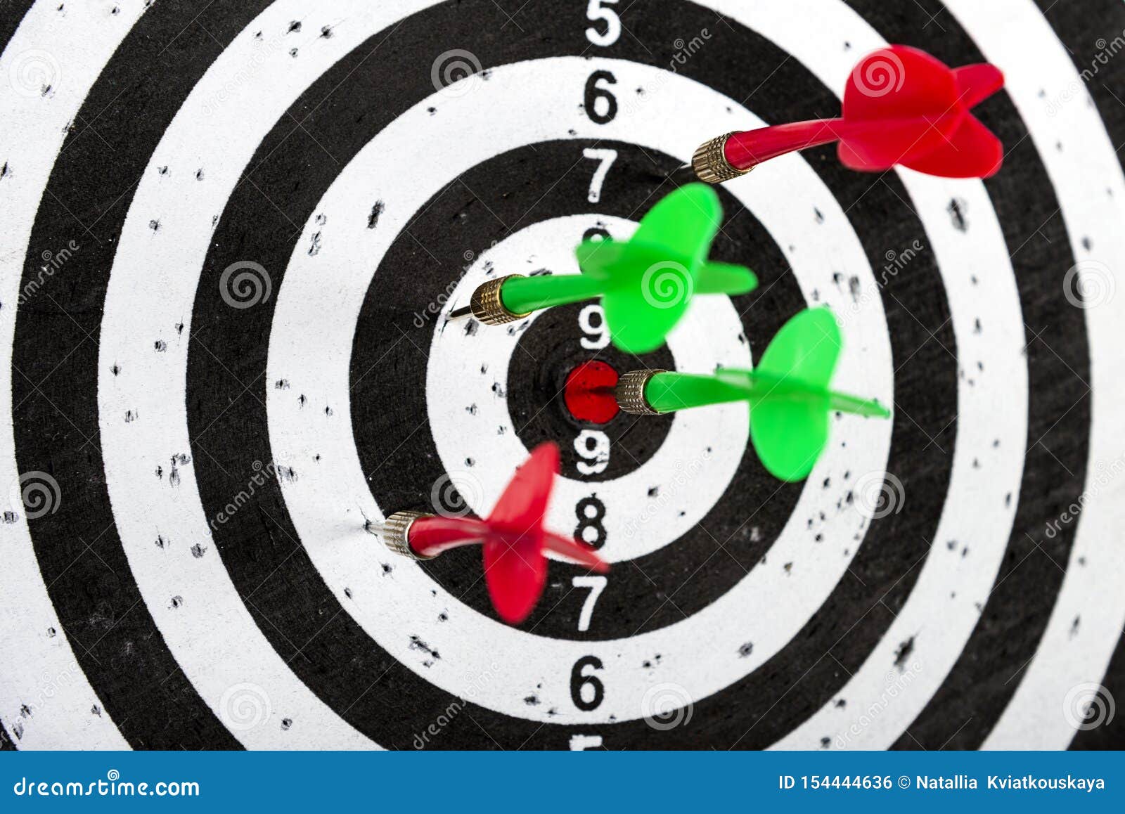 Aim with Arrows in the Center. Hit the Target Stock Photo - Image of ...