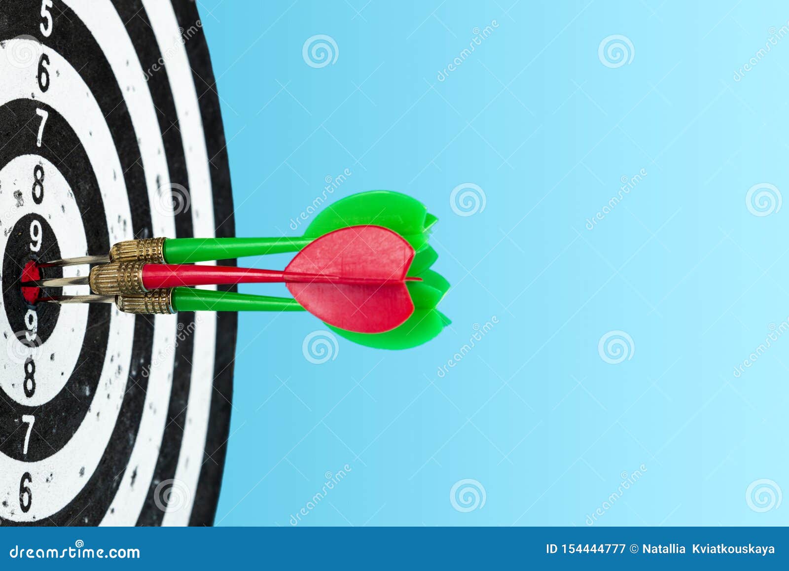 Aim with Arrows in the Center. Hit the Target Stock Image - Image of ...