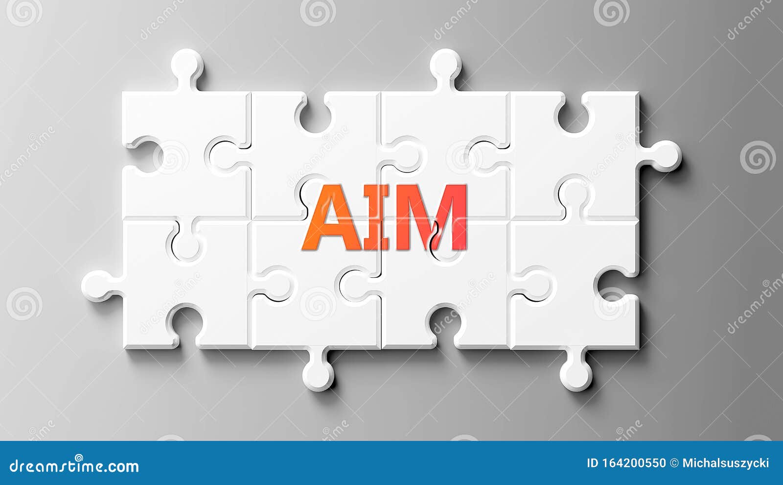 Aim Complex Like a Puzzle - Pictured As Word Aim on a Puzzle Pieces To ...