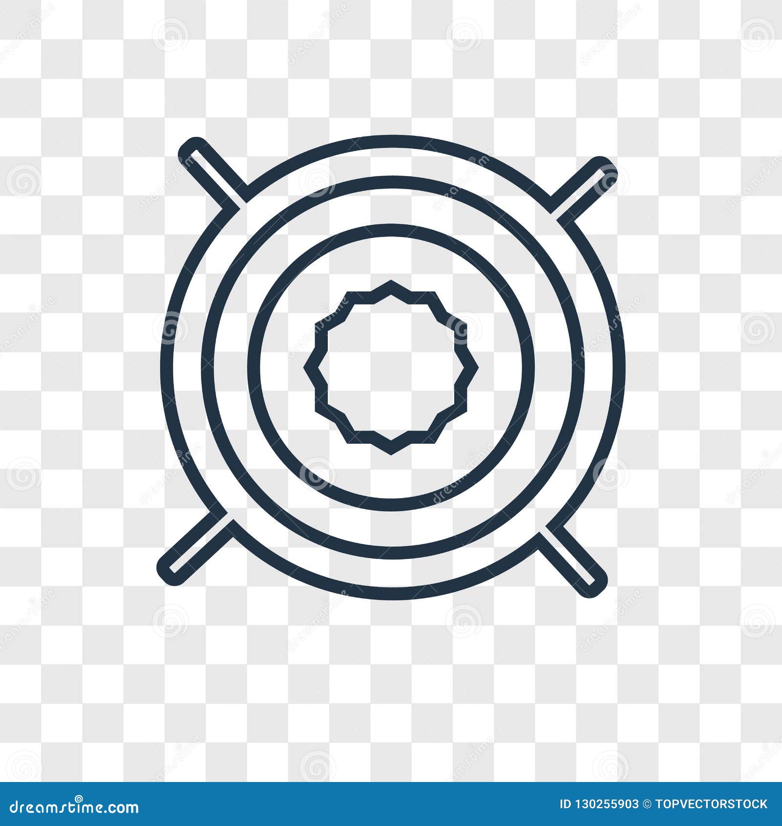 Aim Concept Vector Linear Icon Isolated on Transparent Background, Aim ...