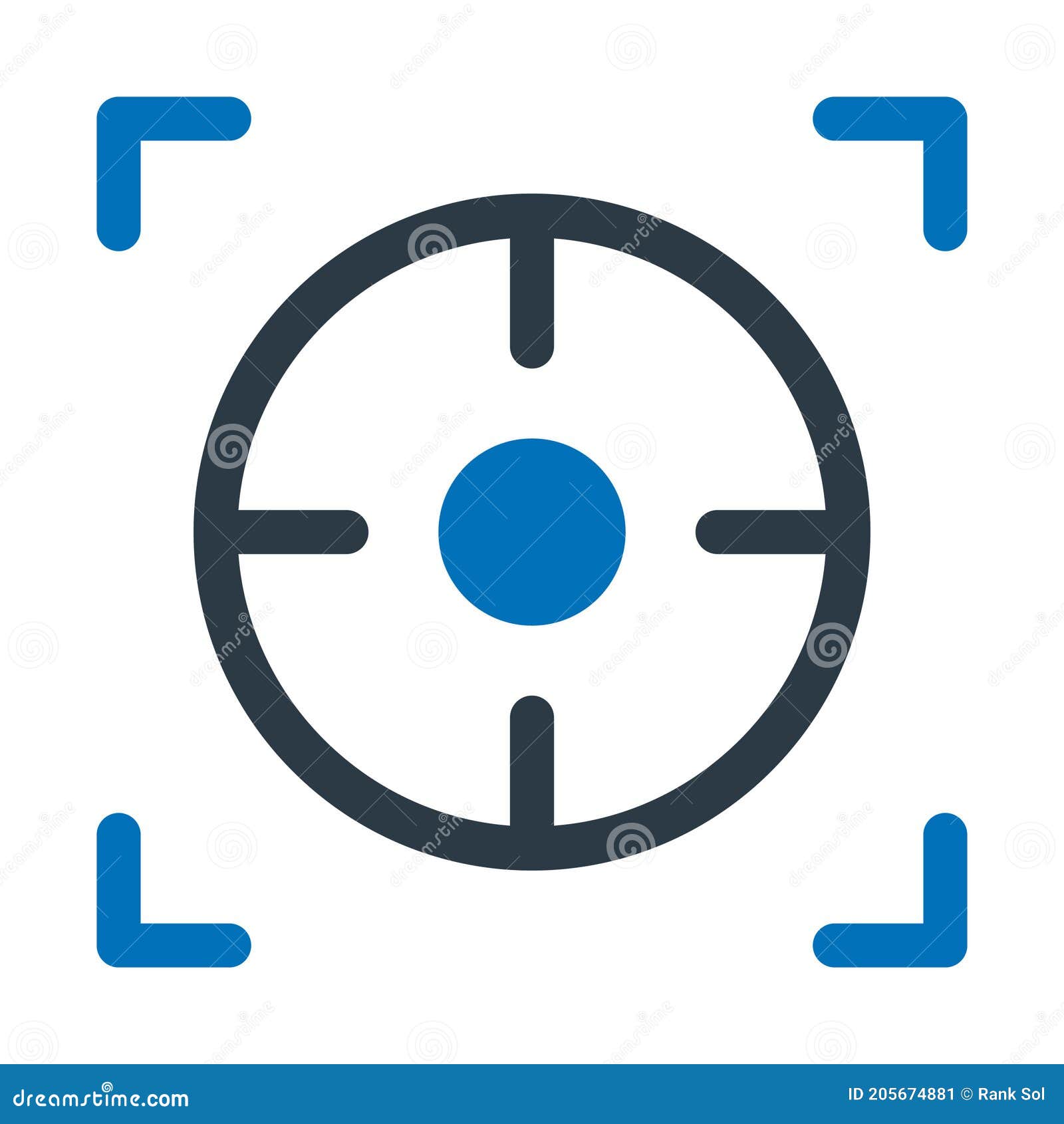 Aim, Crosshair Vector Icon Which Can Easily Modify or Edit Stock Vector ...