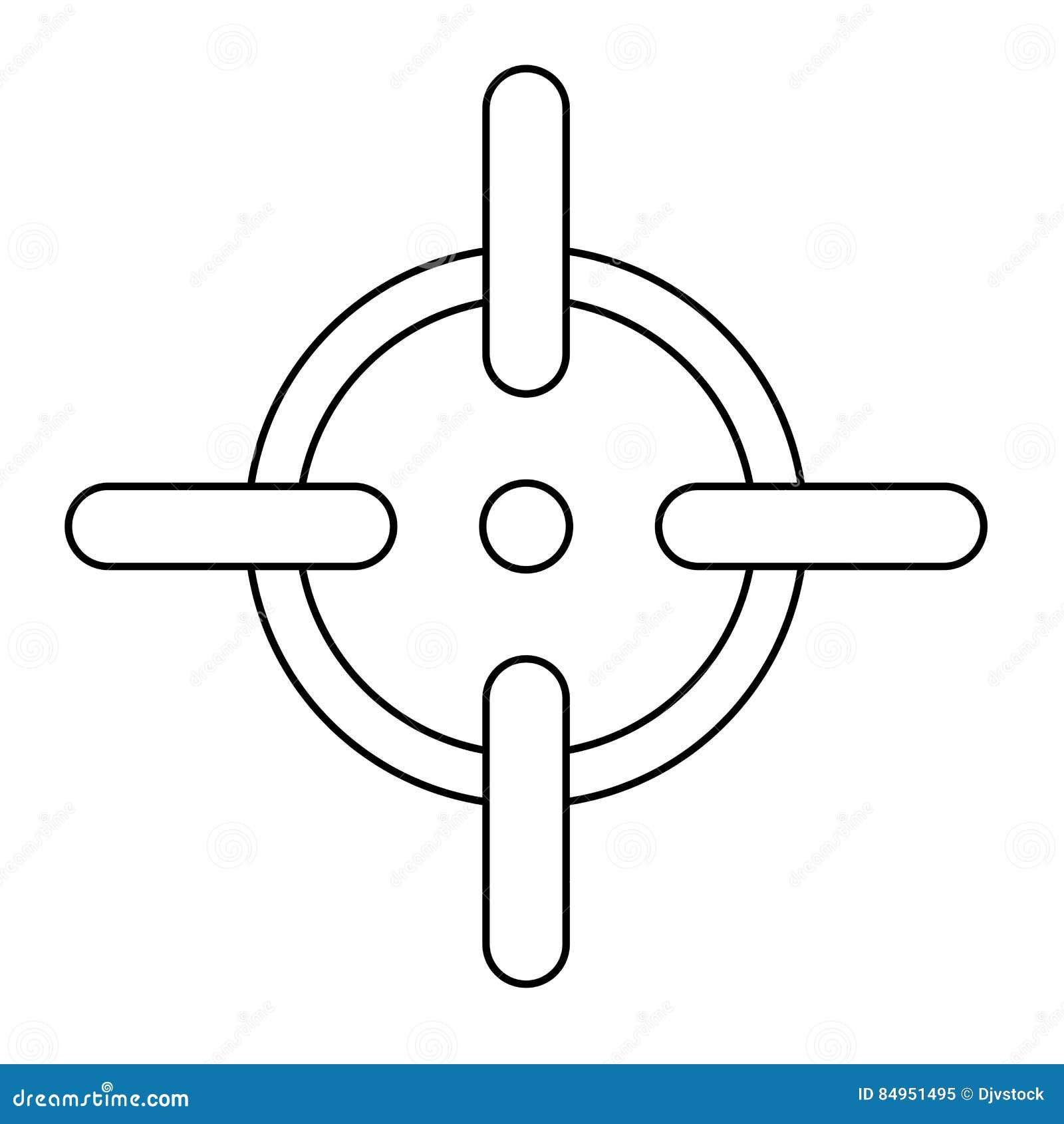 Aim Figure To Fire the Gun Accurately Stock Illustration - Illustration ...