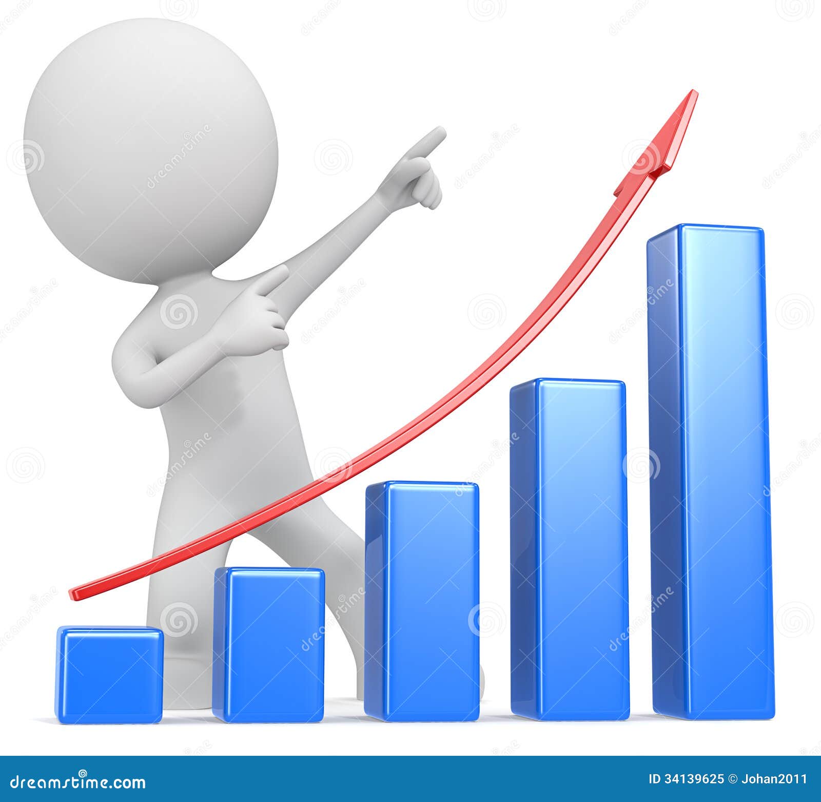 Aim High. stock illustration. Illustration of graph, character - 34139625