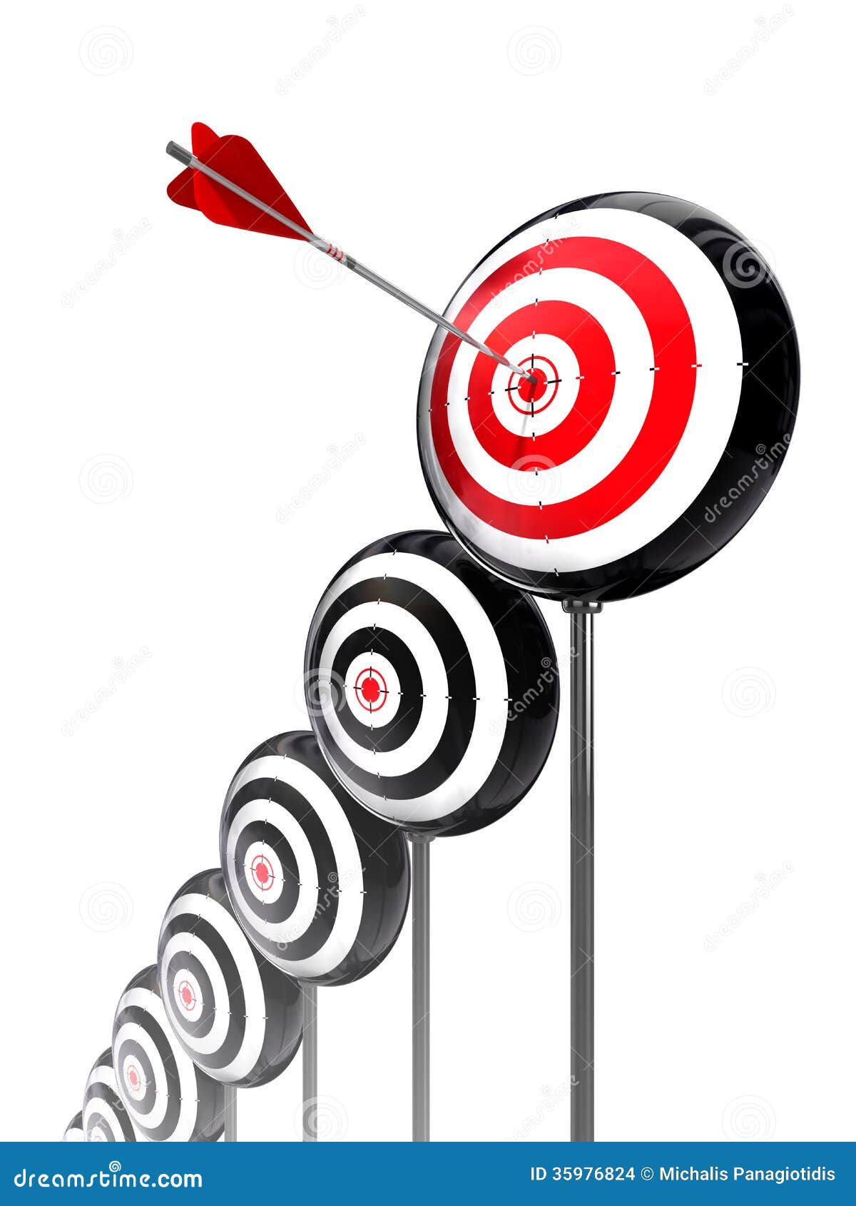 Aim Higher Targets Row Stock Images - Image: 35976824