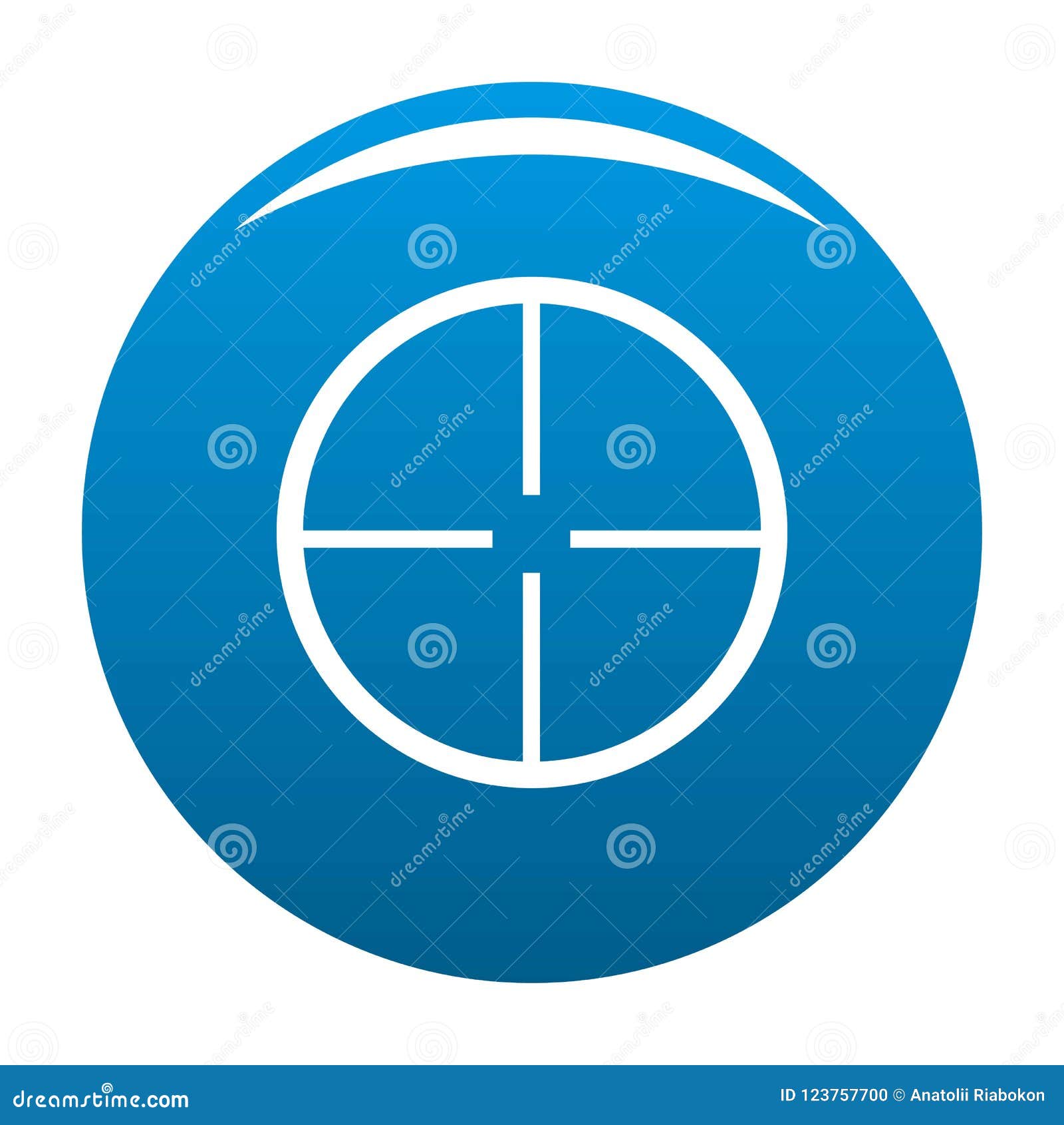 Aim icon blue stock illustration. Illustration of archery - 123757700