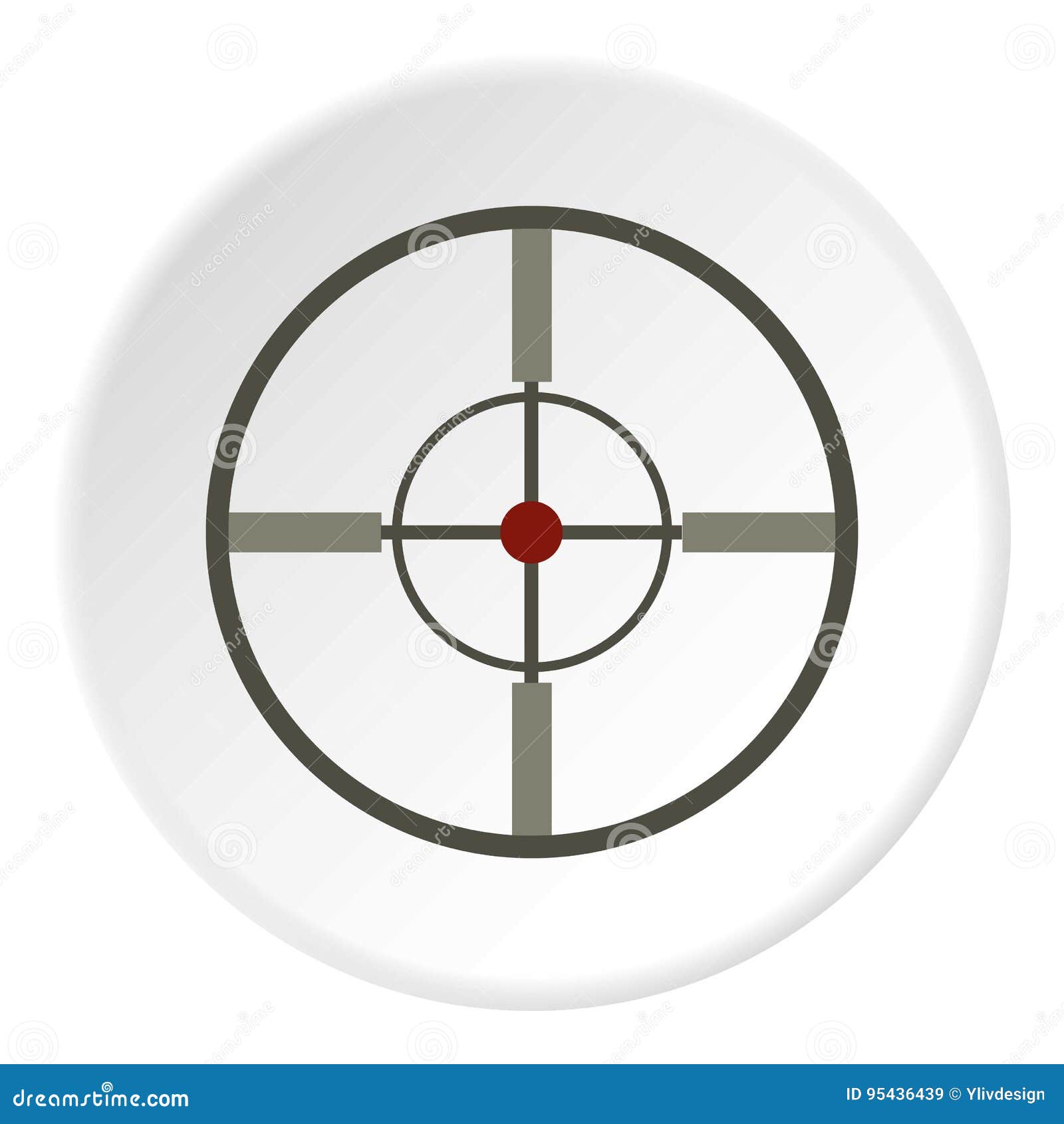 Aim icon circle stock vector. Illustration of icon, element - 95436439