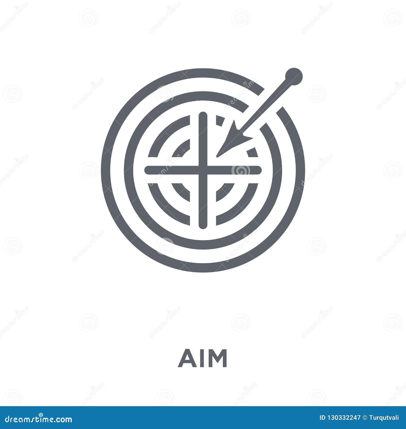 Aim icon from collection. stock vector. Illustration of circular ...