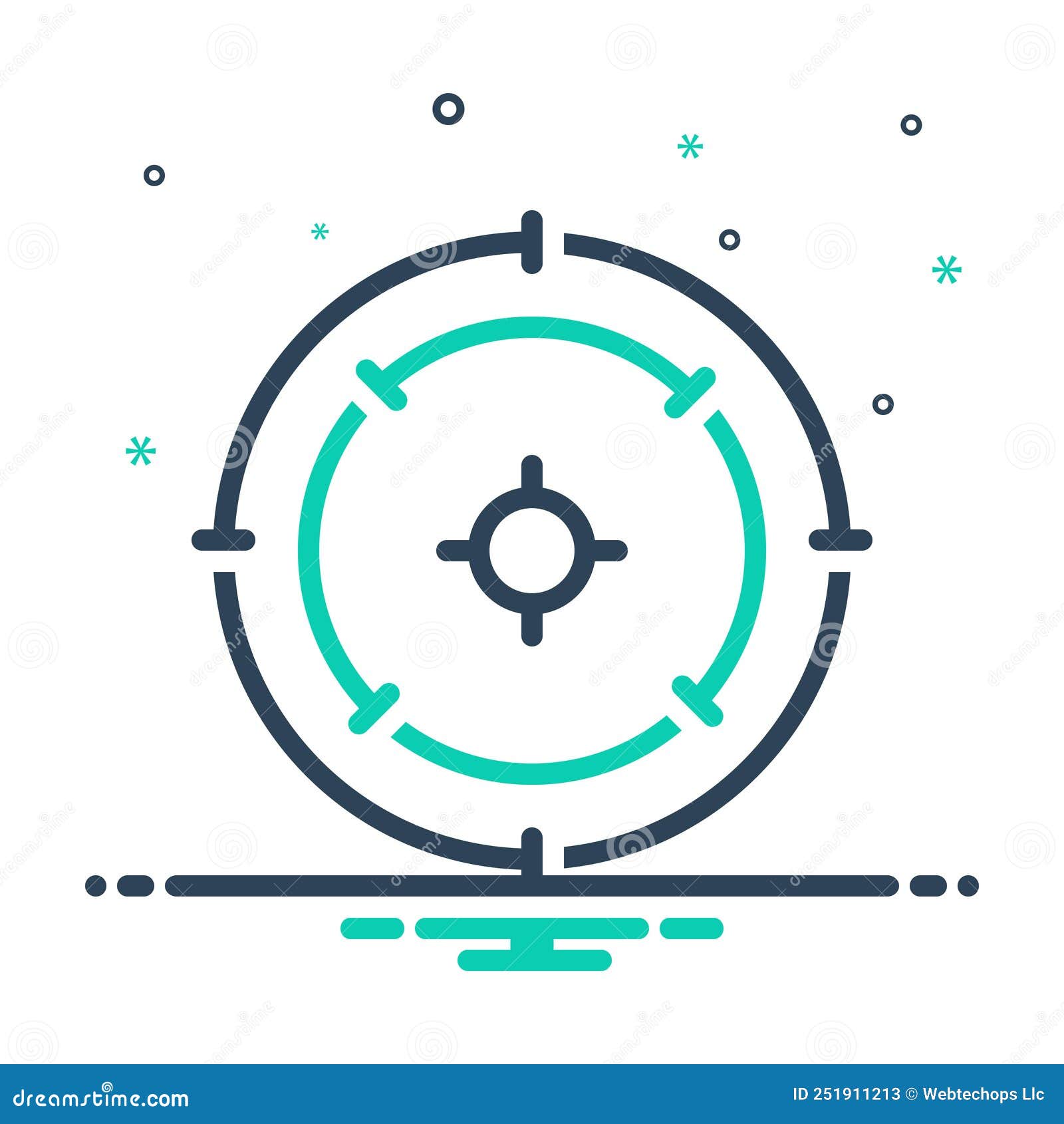 Mix Icon for Aim, Focus and Goal Stock Vector - Illustration of sniper ...