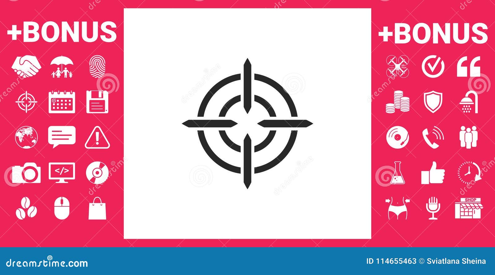 Aim icon symbol stock vector. Illustration of sight - 114655463