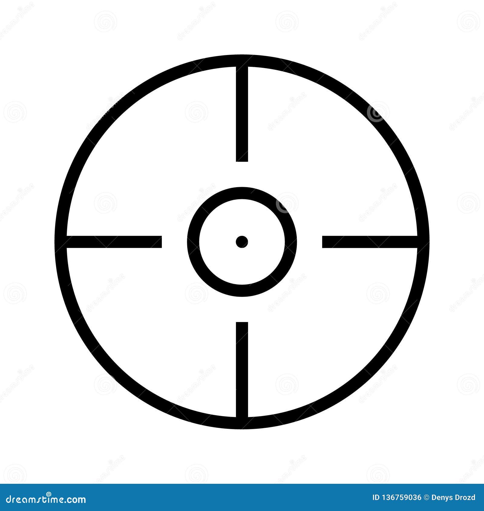 Aim Icon, Target Icon Vector Stock Vector - Illustration of accuracy ...