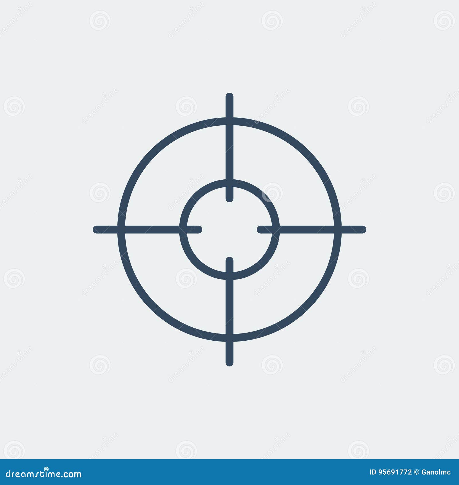 Aim Icon. Target Symbol. Crosshair. Vector Illustration | CartoonDealer ...