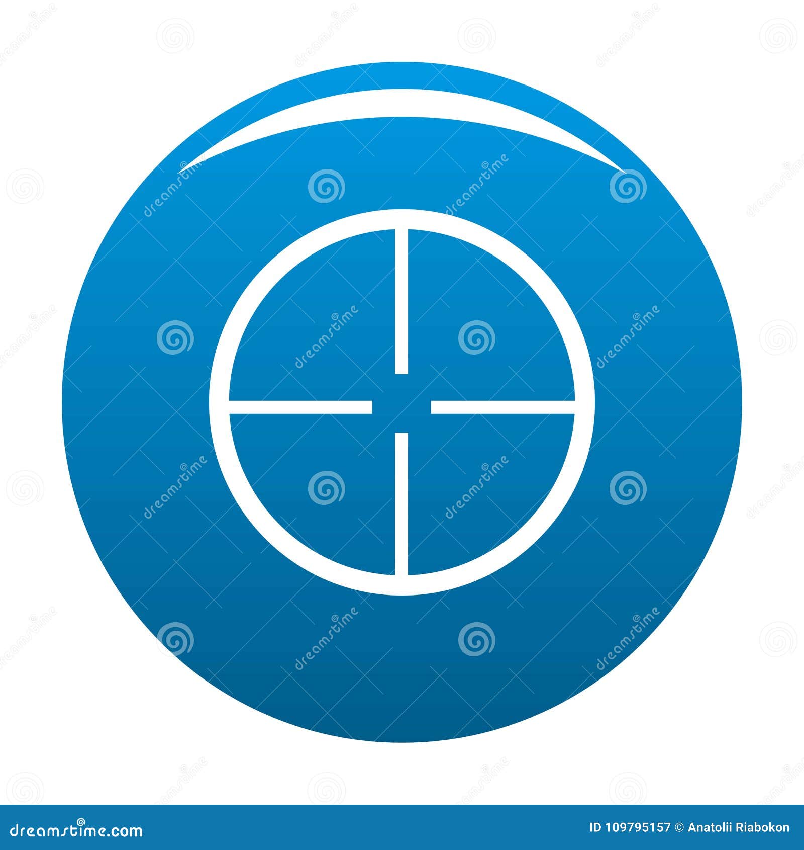 Aim icon blue vector stock vector. Illustration of aiming - 109795157