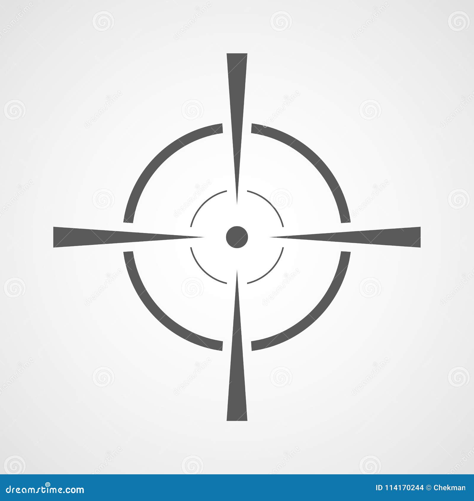 Aim Icon. Vector Illustration. Stock Illustration - Illustration of ...