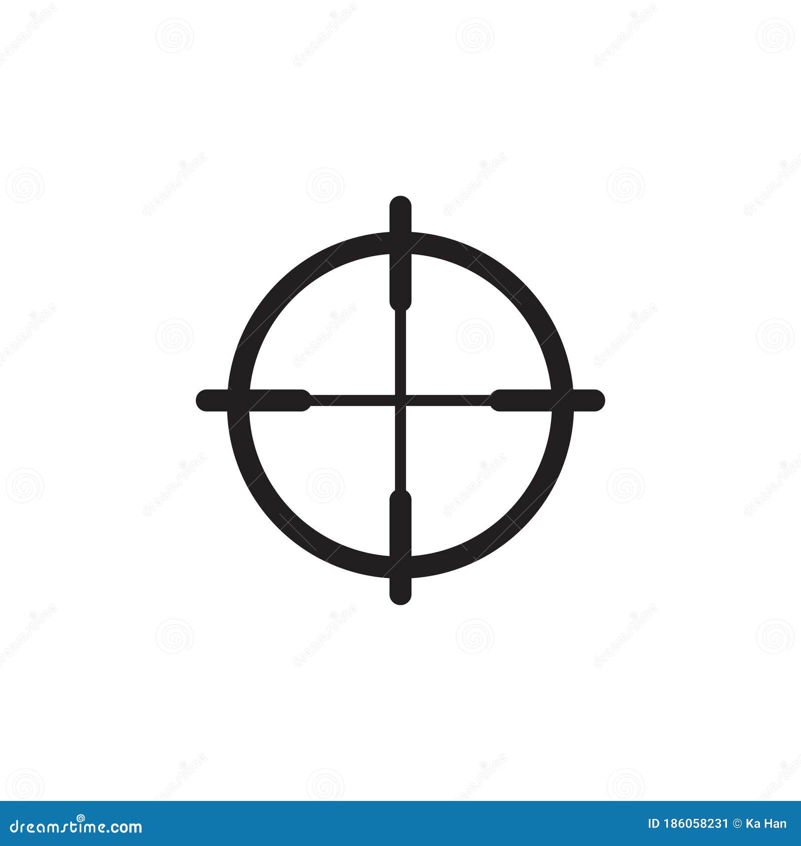 Aim Icon Vector Isolated on White Background. Target Symbol ...