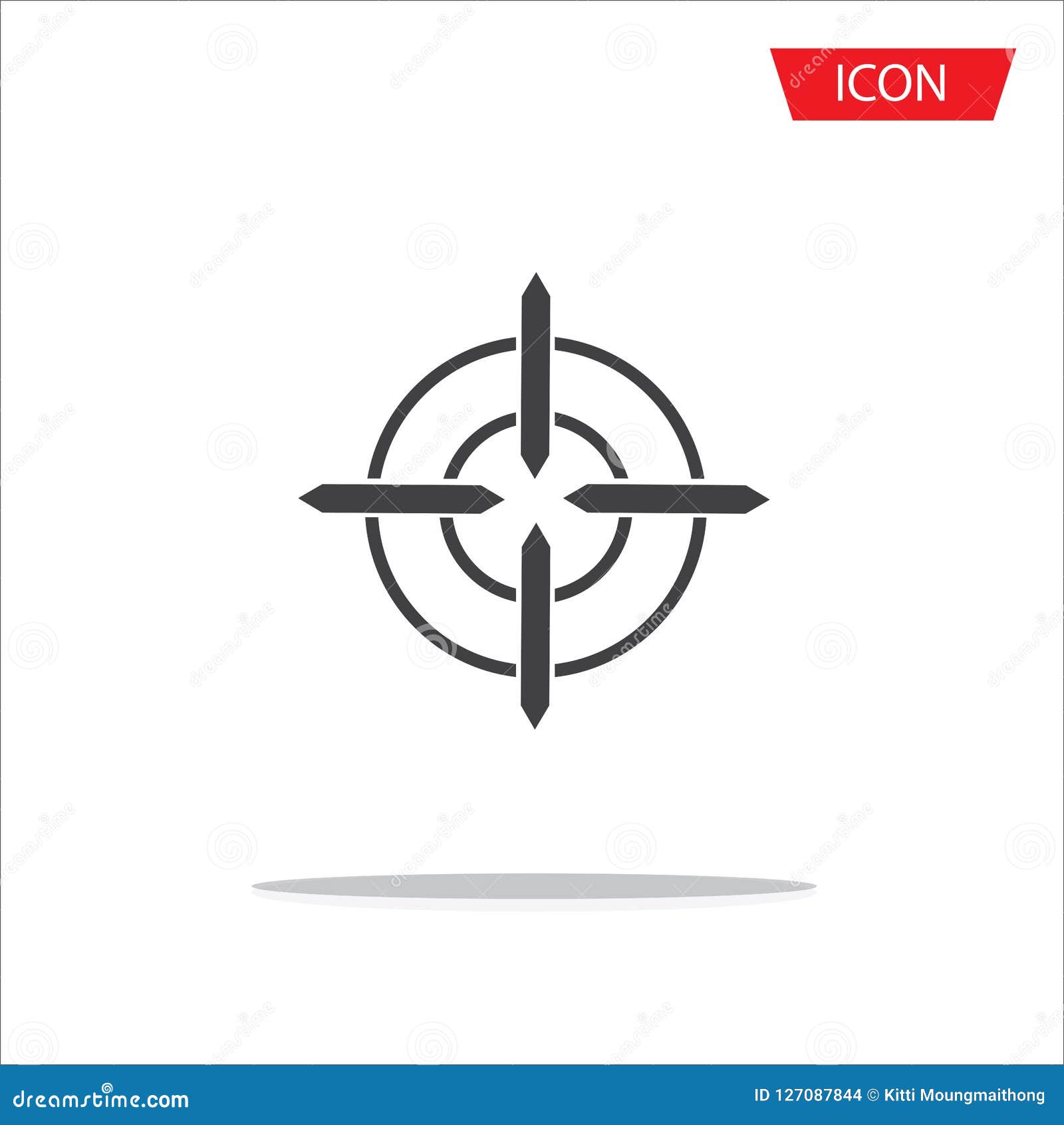 Aim Icon Vector , Target Symbols Isolated on White Background. Stock ...
