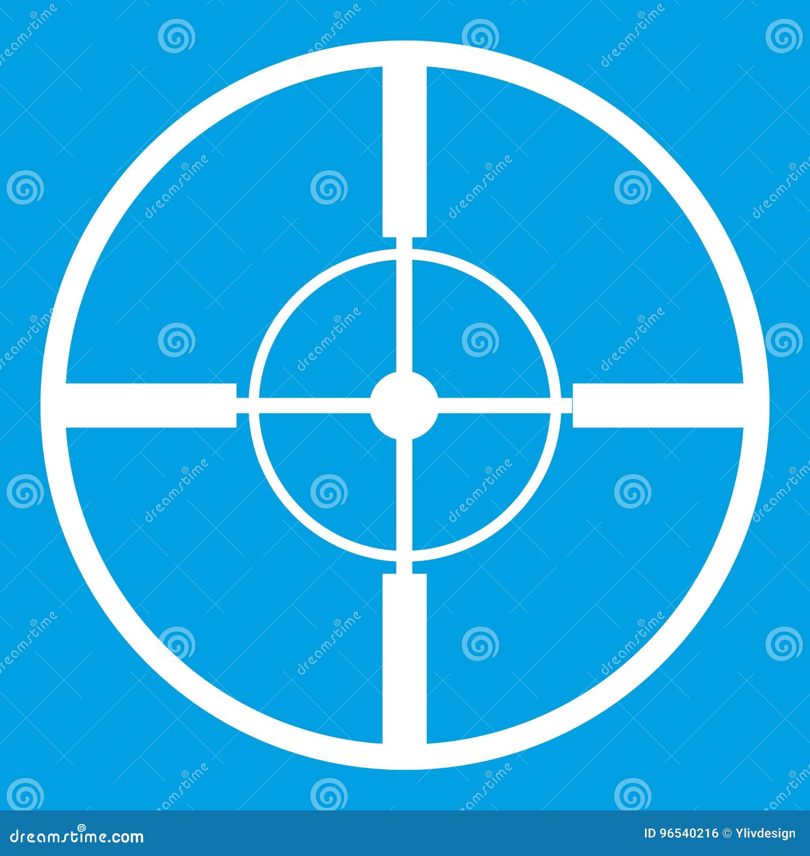 Aim icon white stock vector. Illustration of object, aiming - 96540216
