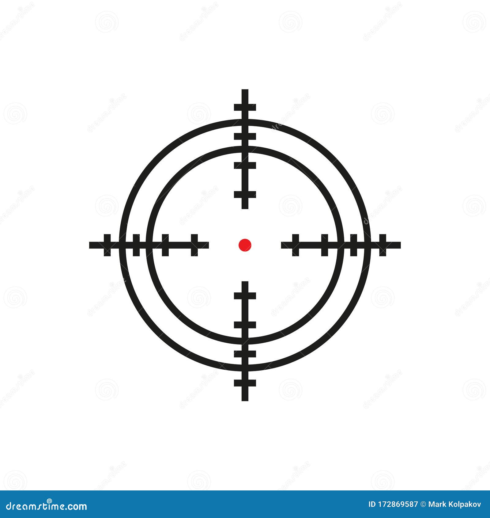 Aim Isolated Vector Illustration Icon in Flat Style Stock Vector ...