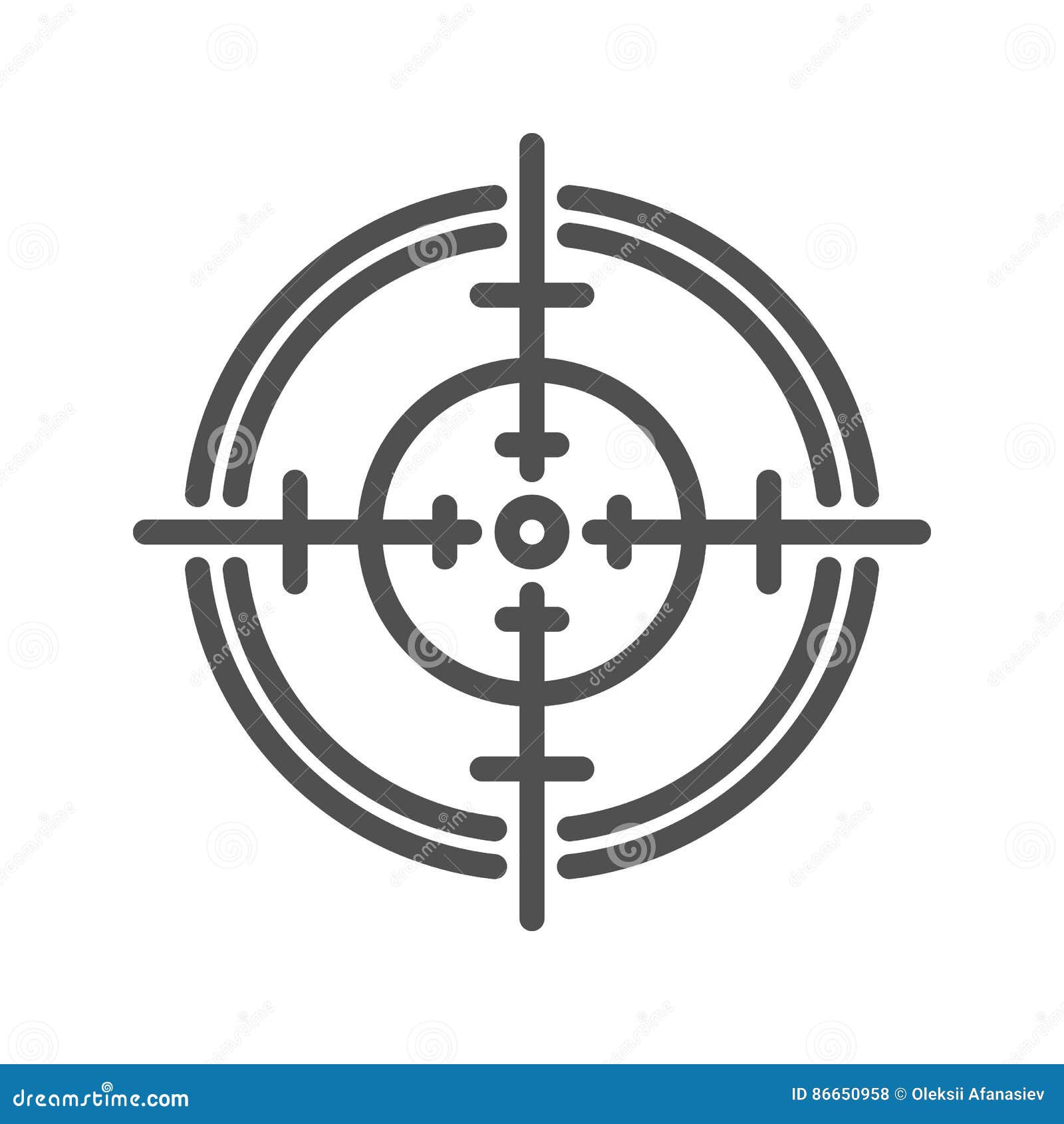 Aim line icon stock vector. Illustration of circular - 86650958