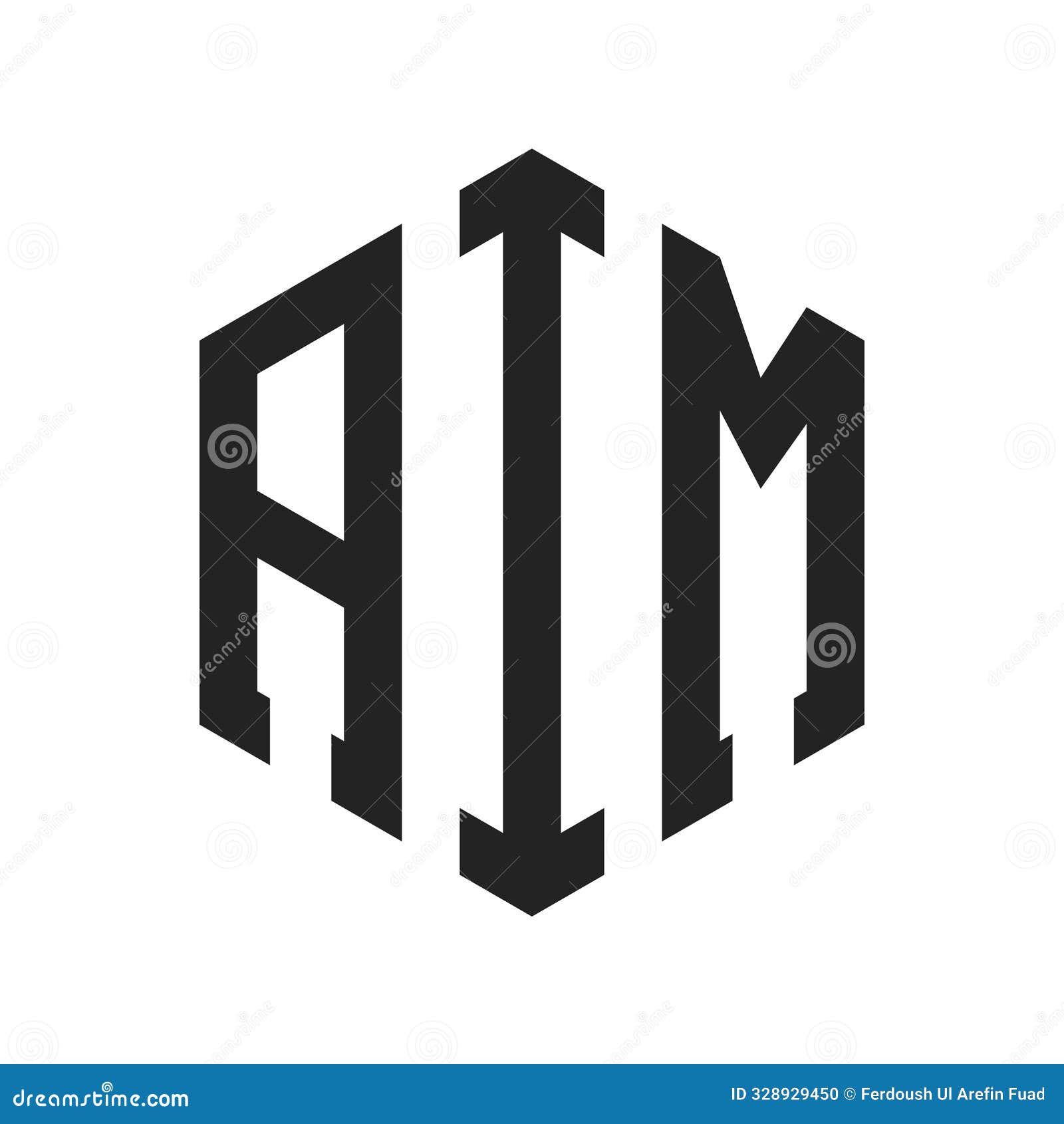 AIM Logo Design. Initial Letter AIM Monogram Logo Using Hexagon Shape ...