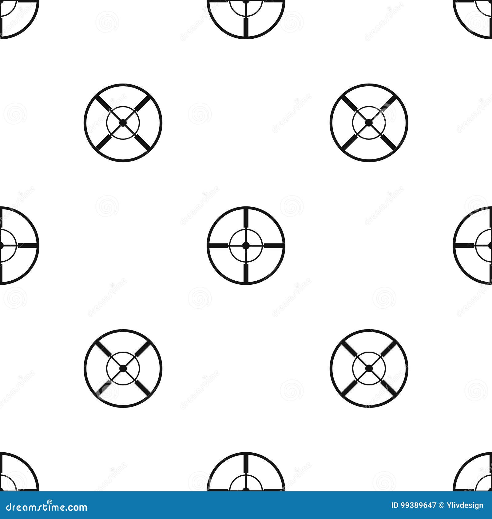 Aim pattern seamless black stock vector. Illustration of focus - 99389647