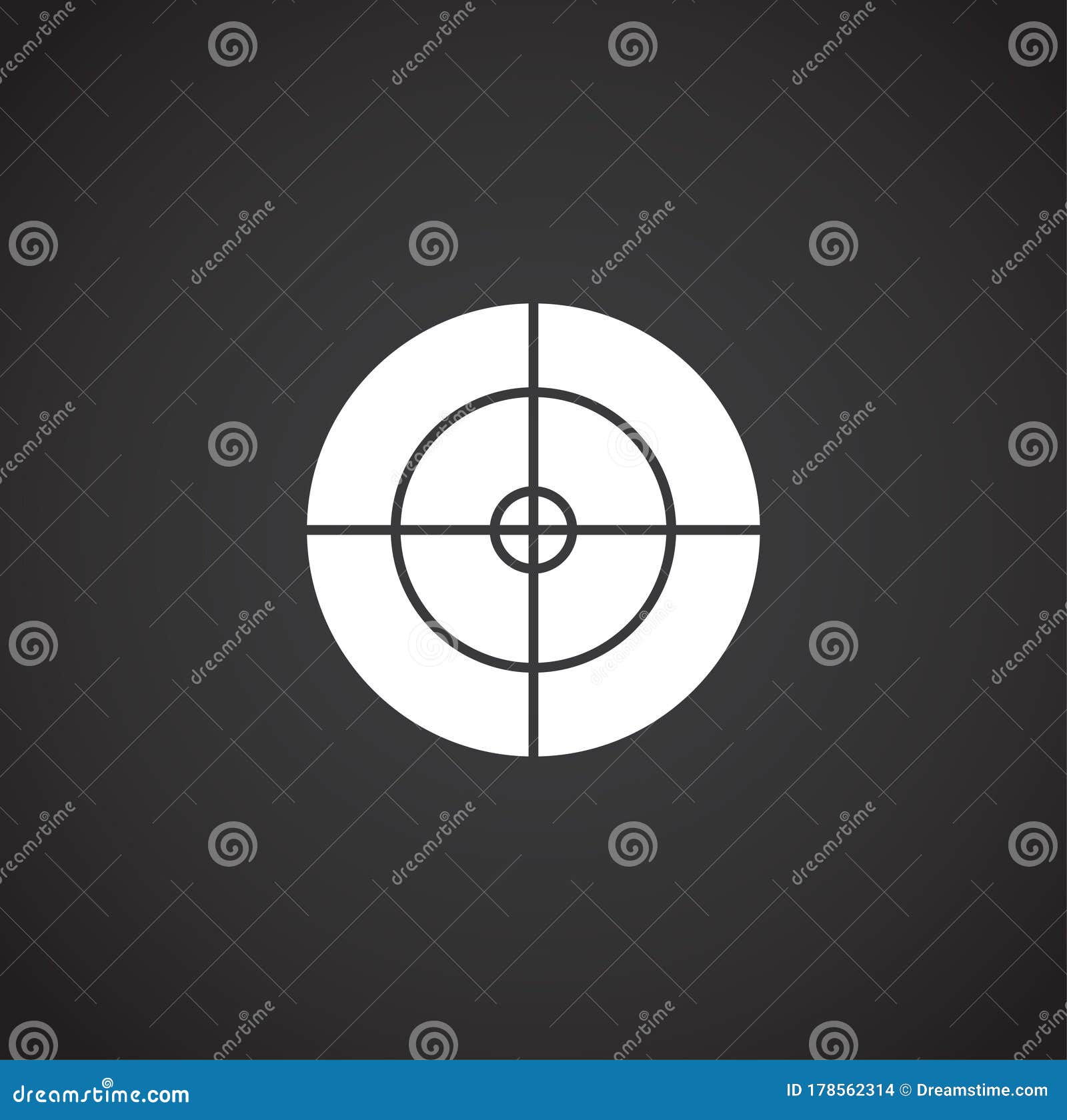 Aim Related Icon on Background for Graphic and Web Design. Creative ...