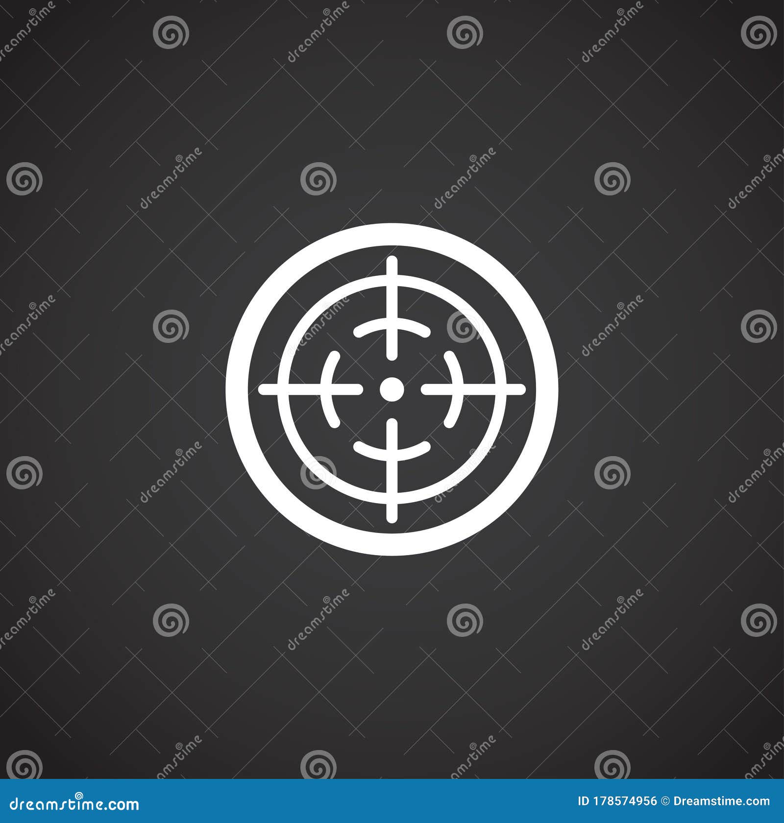 Aim Related Icon on Background for Graphic and Web Design. Creative ...