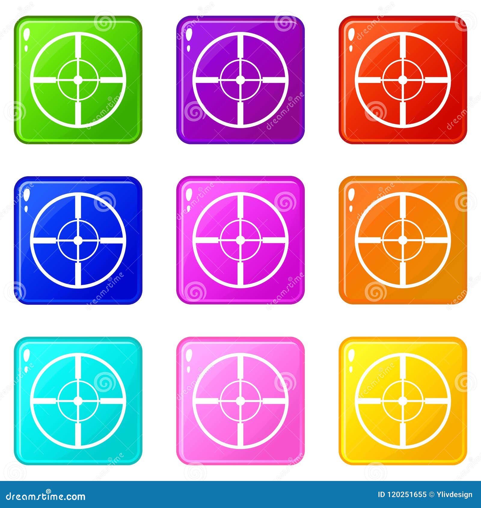 Aim set 9 stock vector. Illustration of circle, game - 120251655