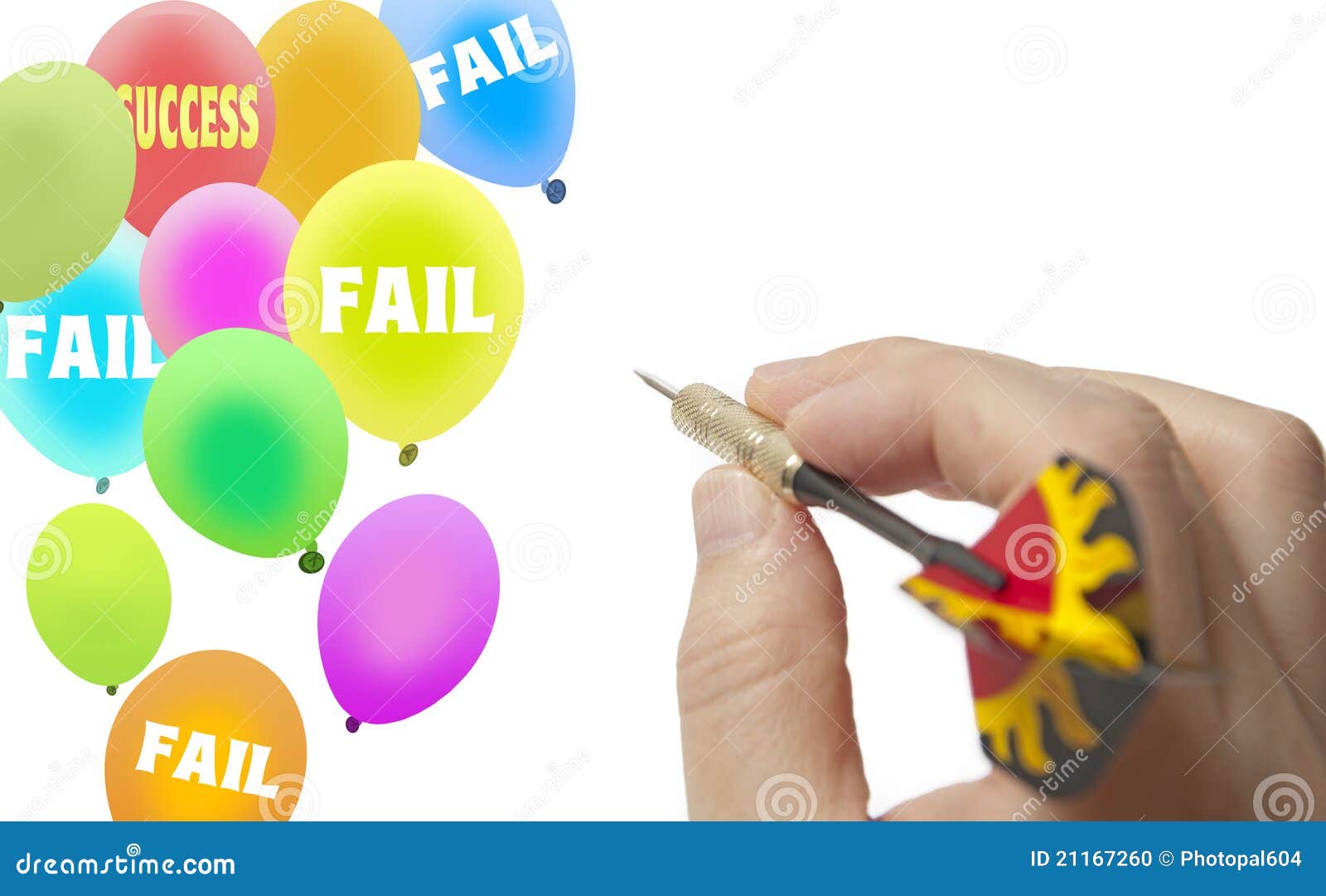 Aim success balloon stock photo. Image of ideal, right - 21167260