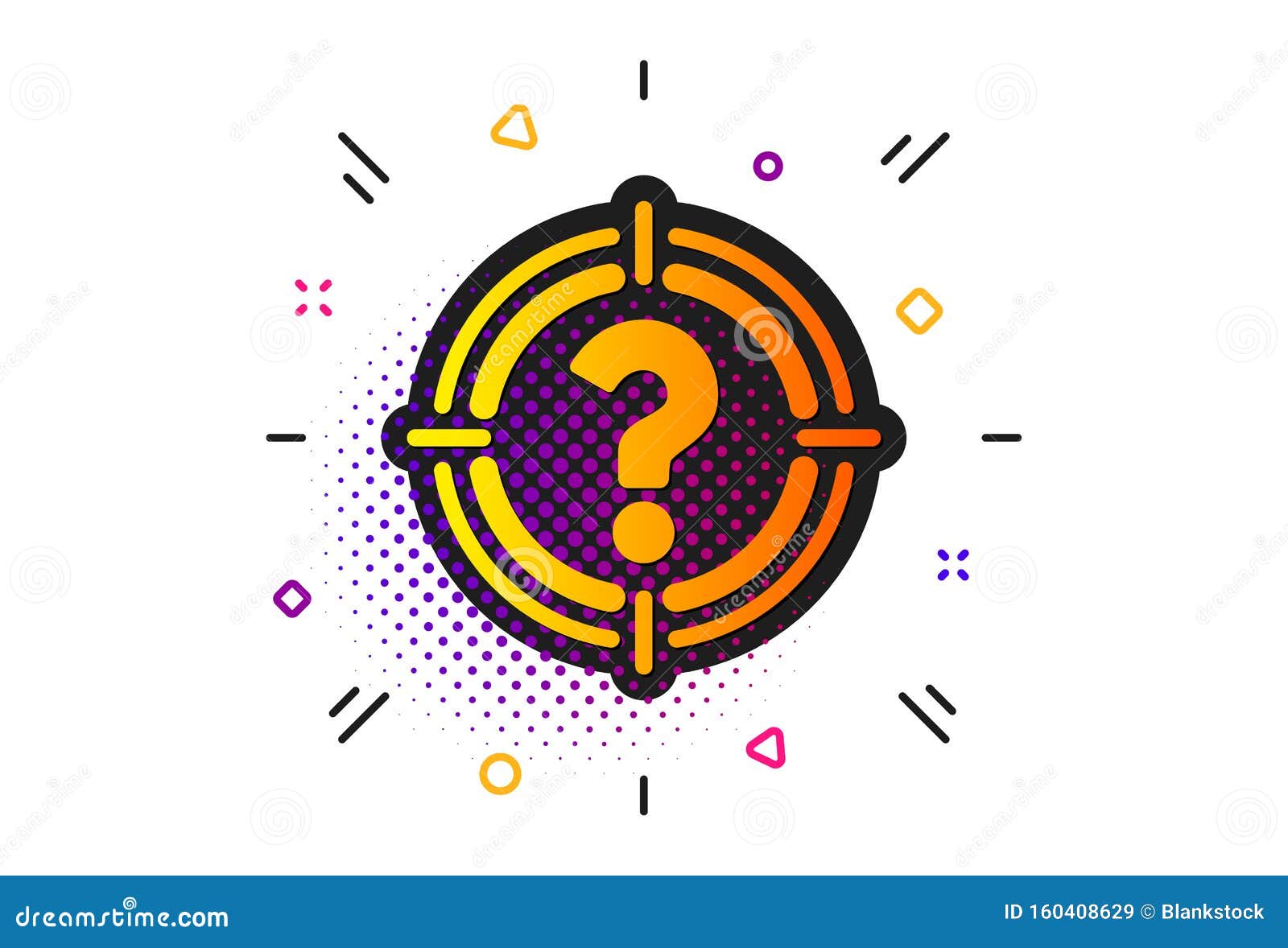 Target with Question Mark Icon. Vector Stock Vector - Illustration of ...