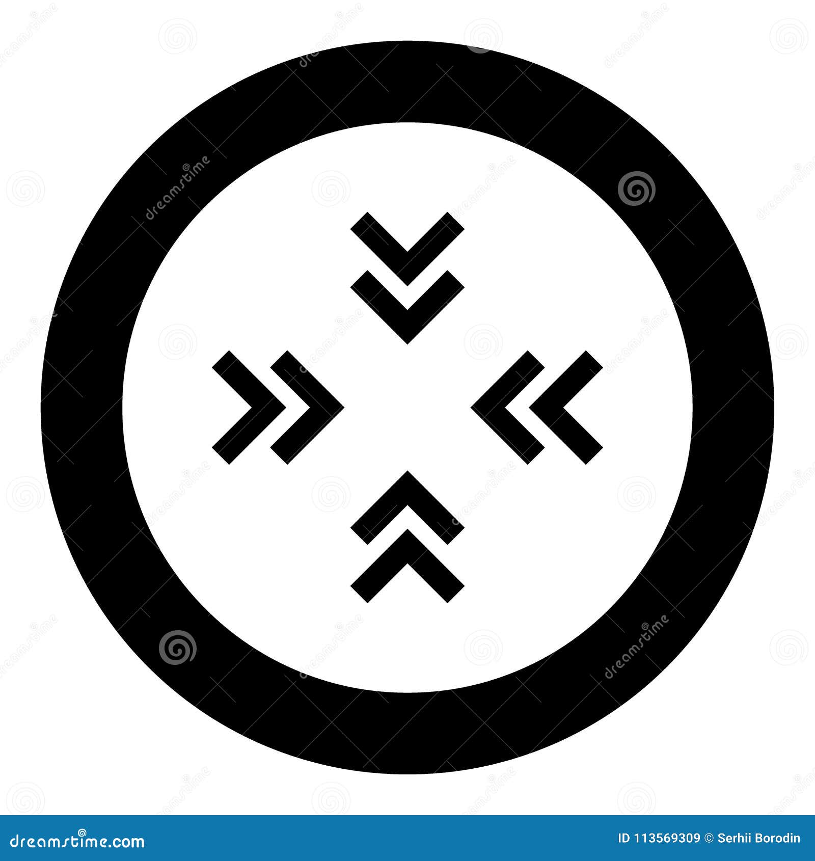 Aim or Target from the Arrows Black Icon in Circle Stock Vector ...