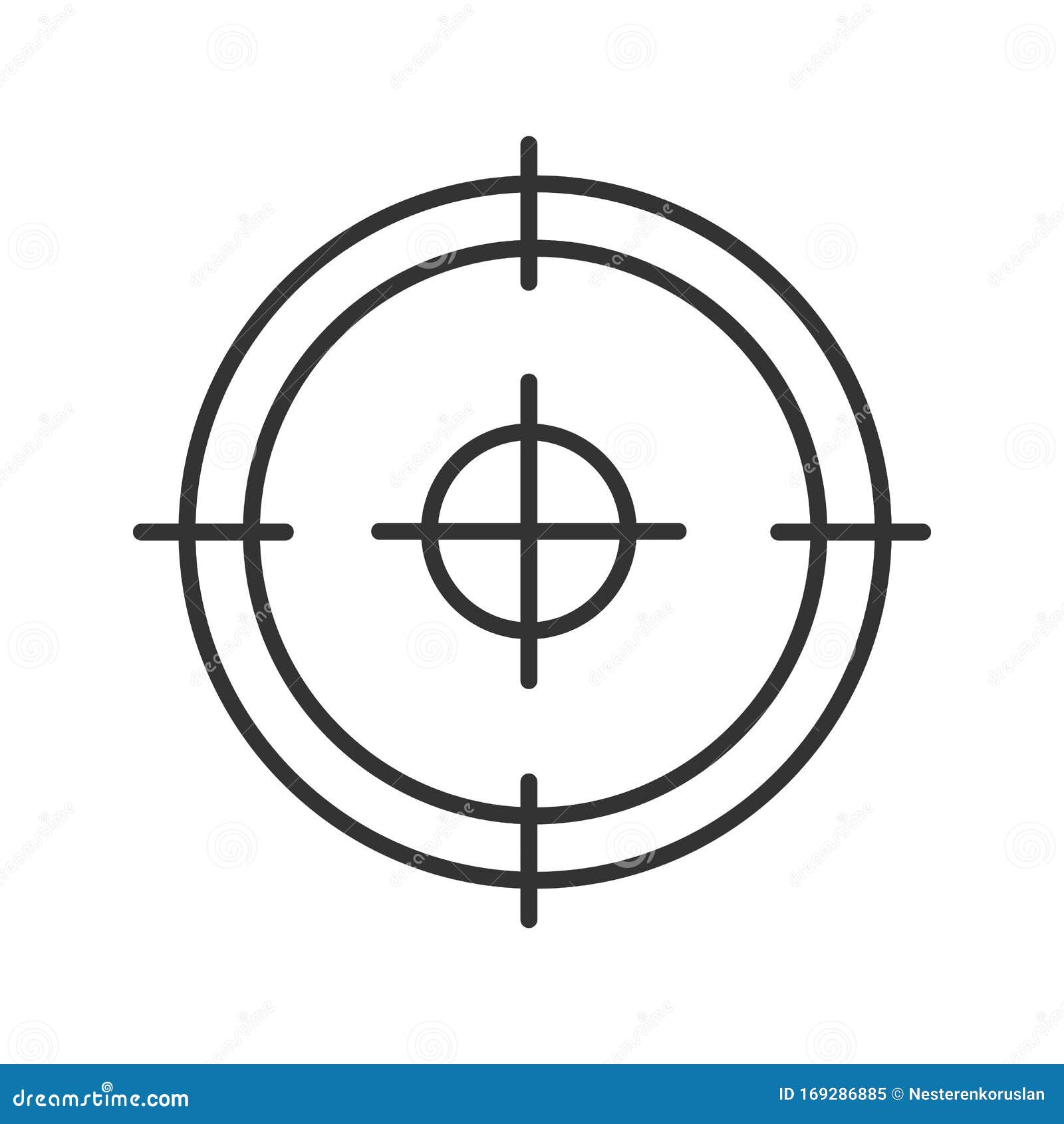 Aim, Target, Focus, Goal Linear Icon Stock Vector - Illustration of ... Aim, Target, Focus, Goal Linear Icon Stock Vector - Illustration of ...