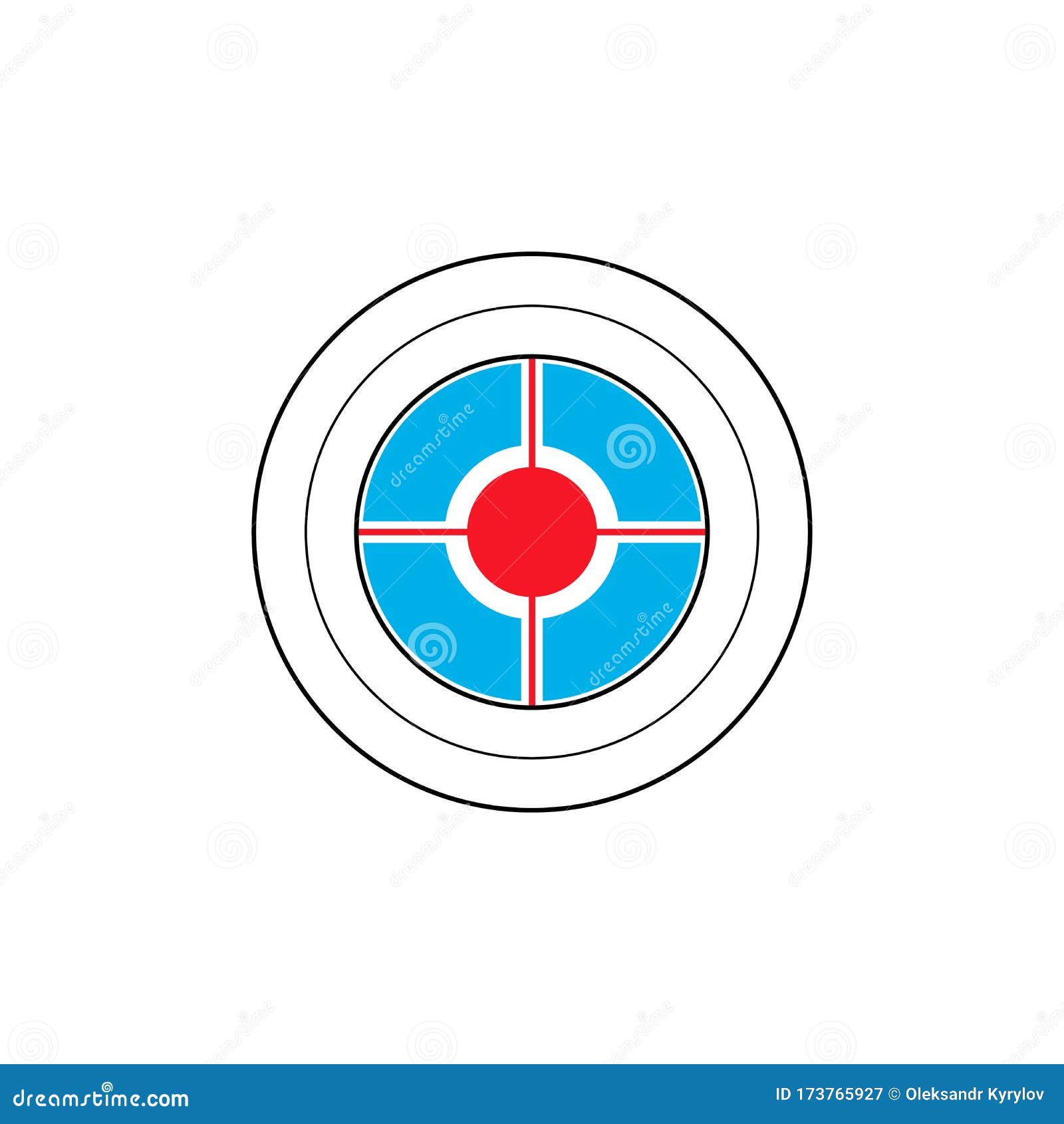 Aim or Target Icon. Stock Vector Illustration Isolated on White ...