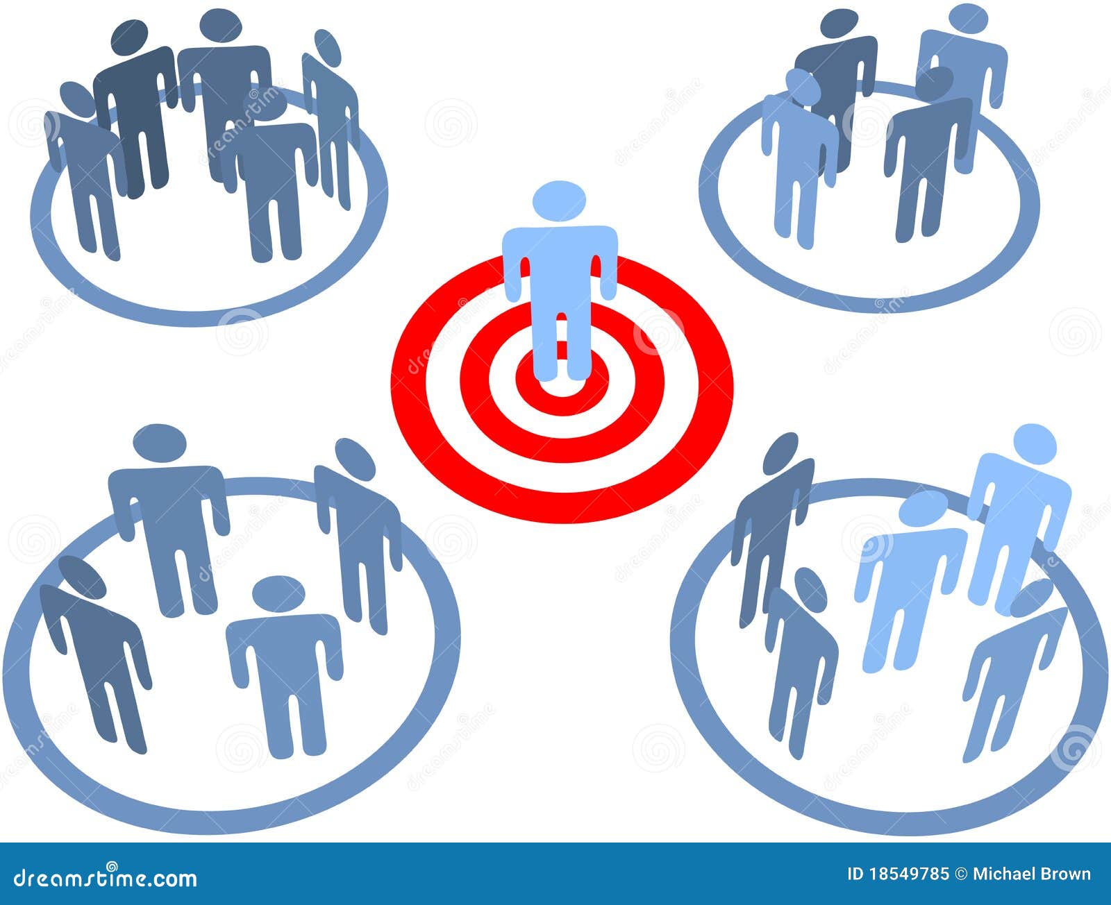 Aim at Targeted People in Target Markets Stock Vector - Illustration of ...
