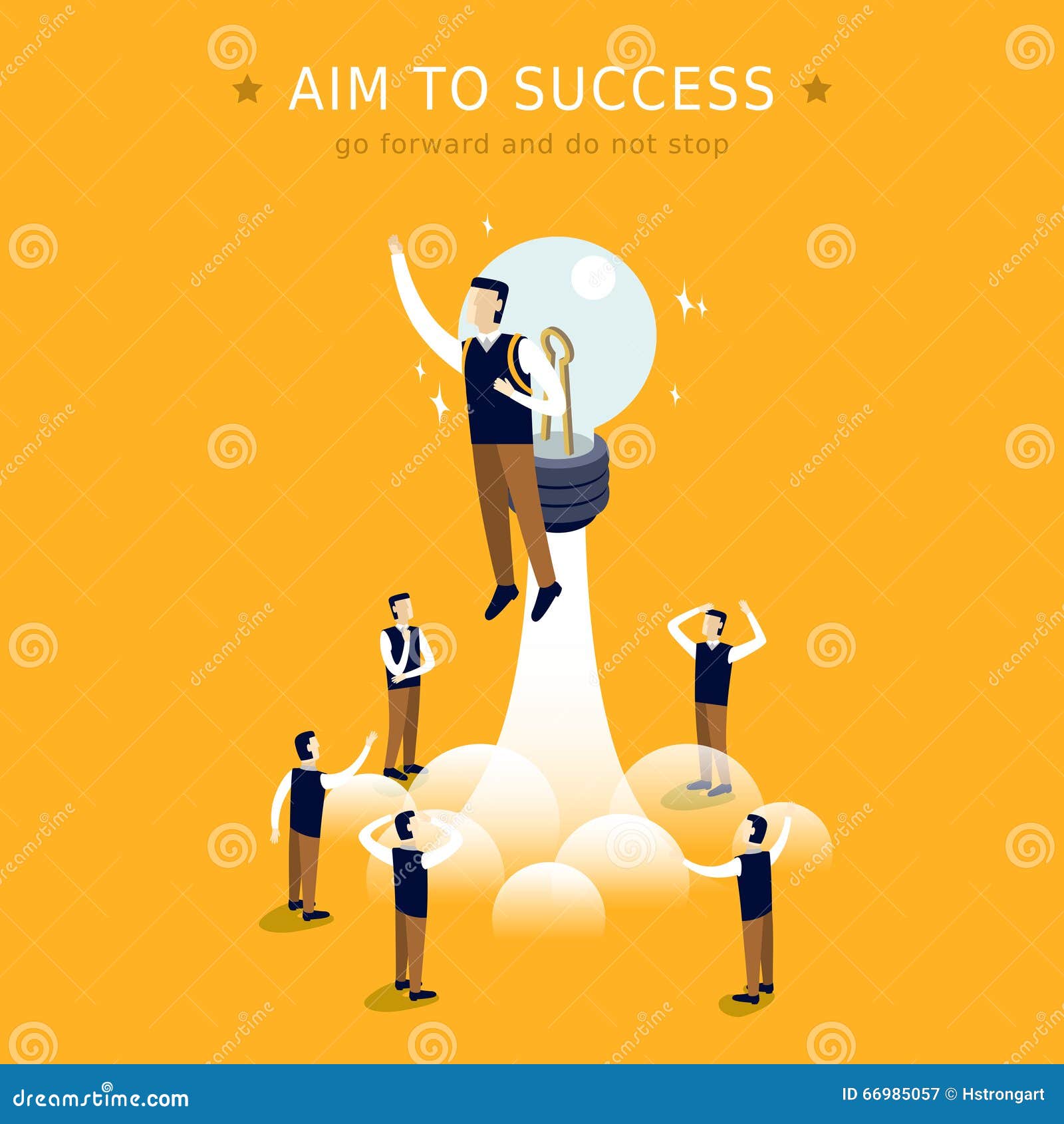 Aim to success stock vector. Illustration of design, market - 66985057