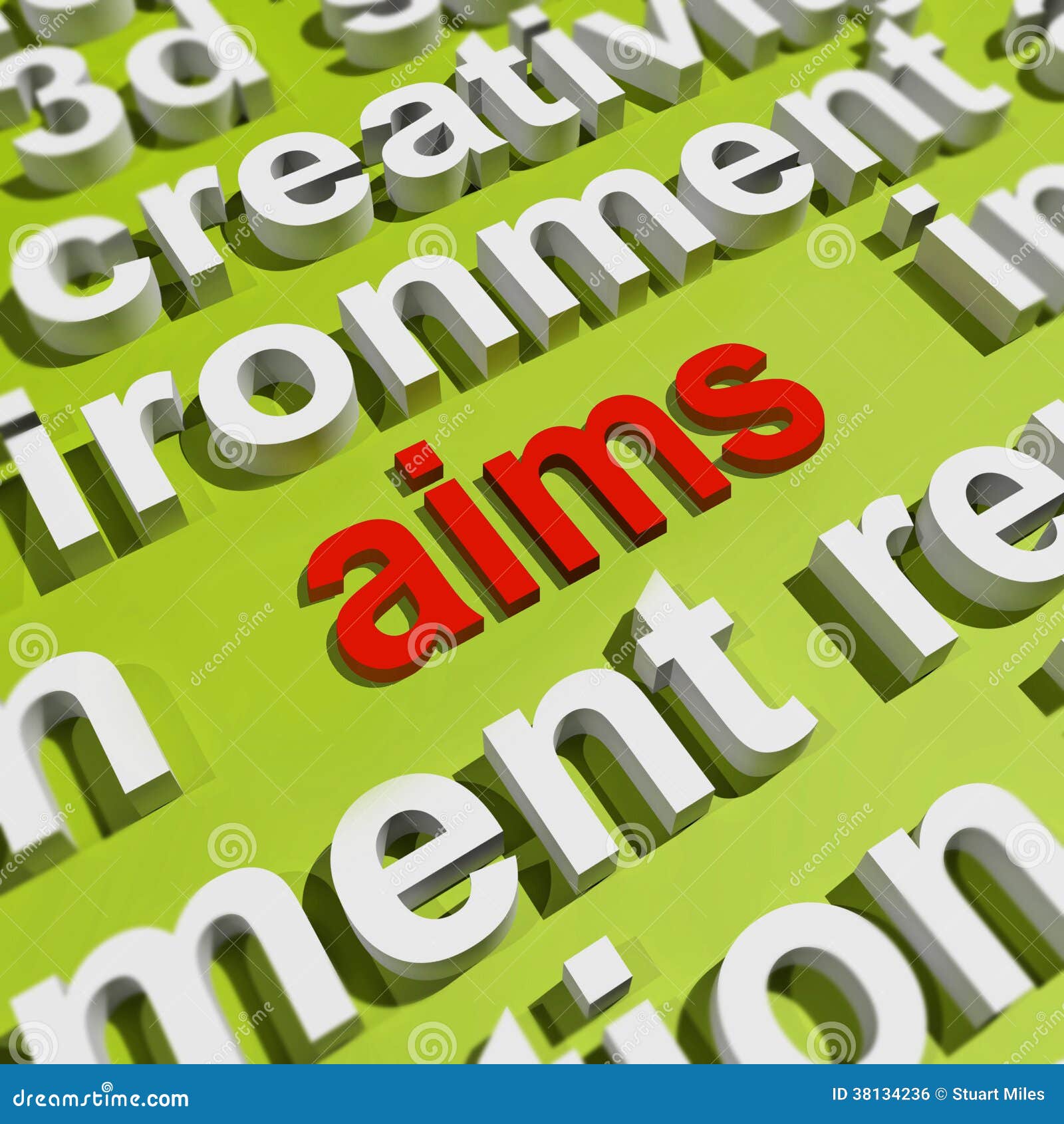 Aim in Word Cloud Shows Targeting Aspirations Stock Illustration ...