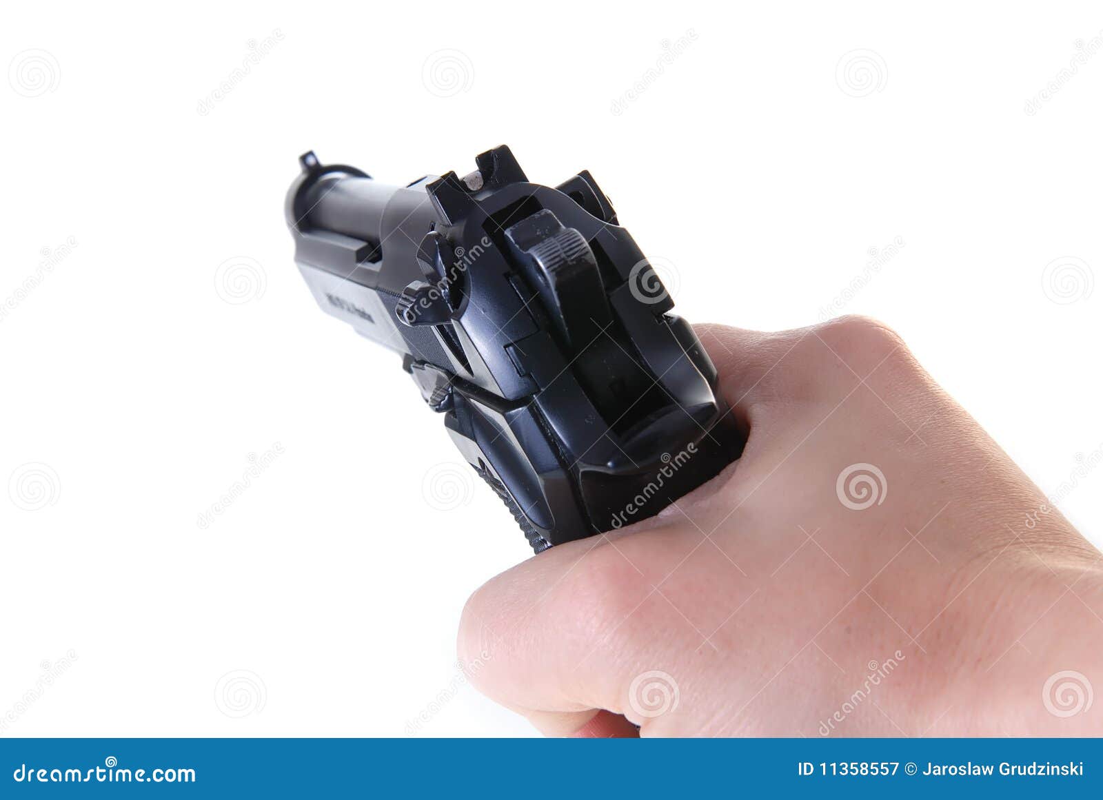 Aimed gun stock image. Image of grip, safety, protection - 11358557