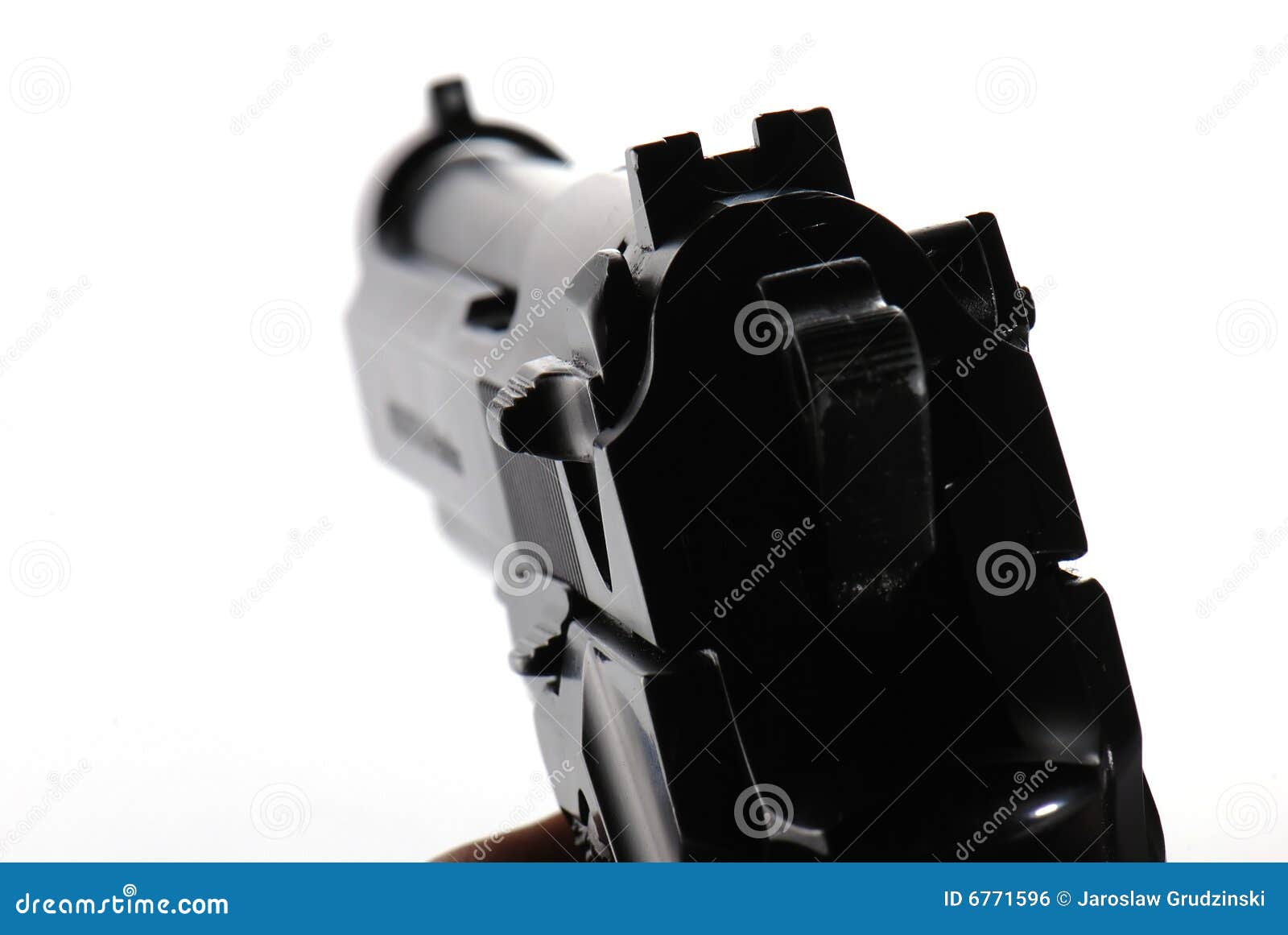 Aimed gun stock photo. Image of handgun, violent, pistol - 6771596