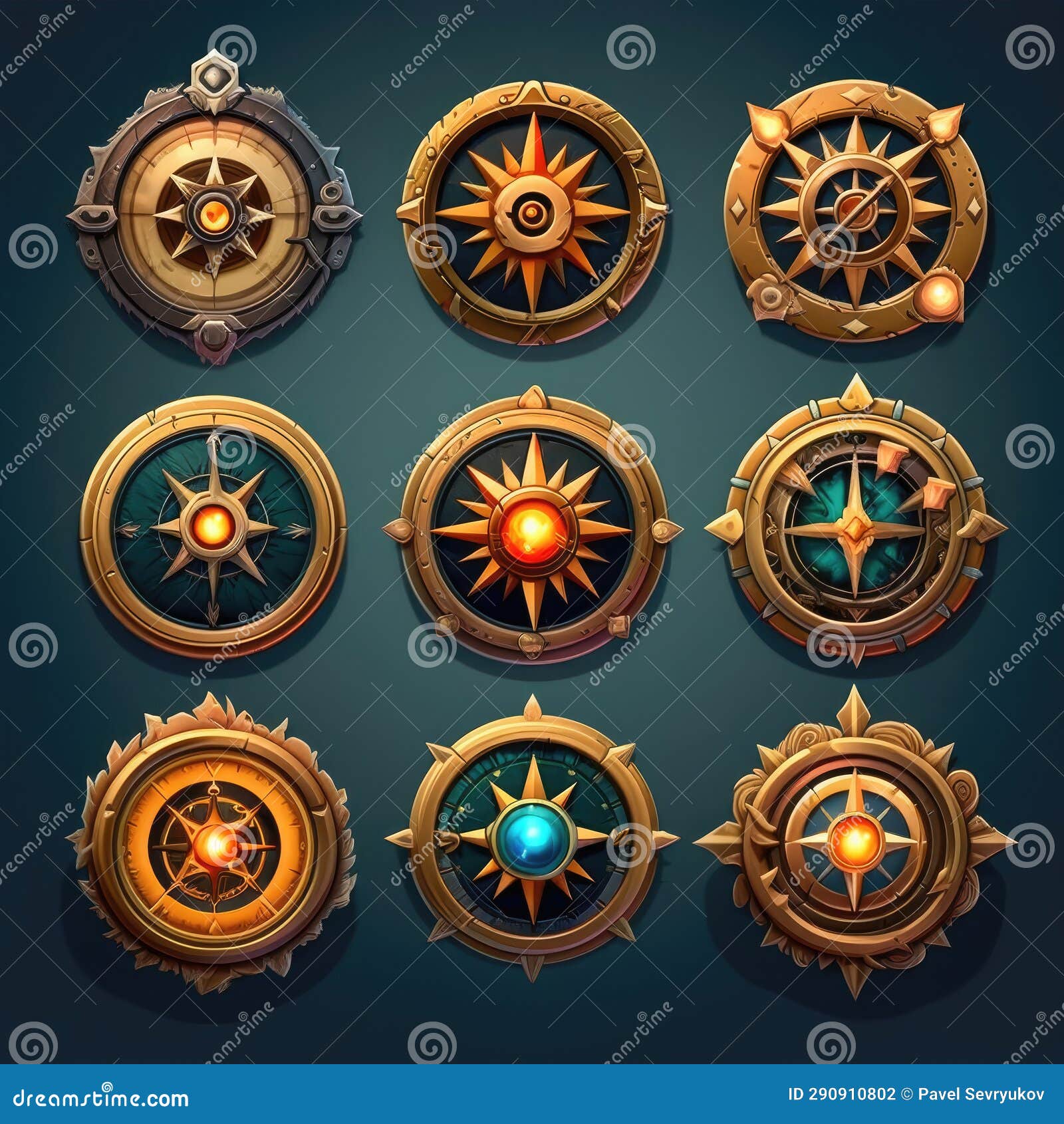 Aiming Compass Game Ai Generated Stock Photo - Image of interface ...