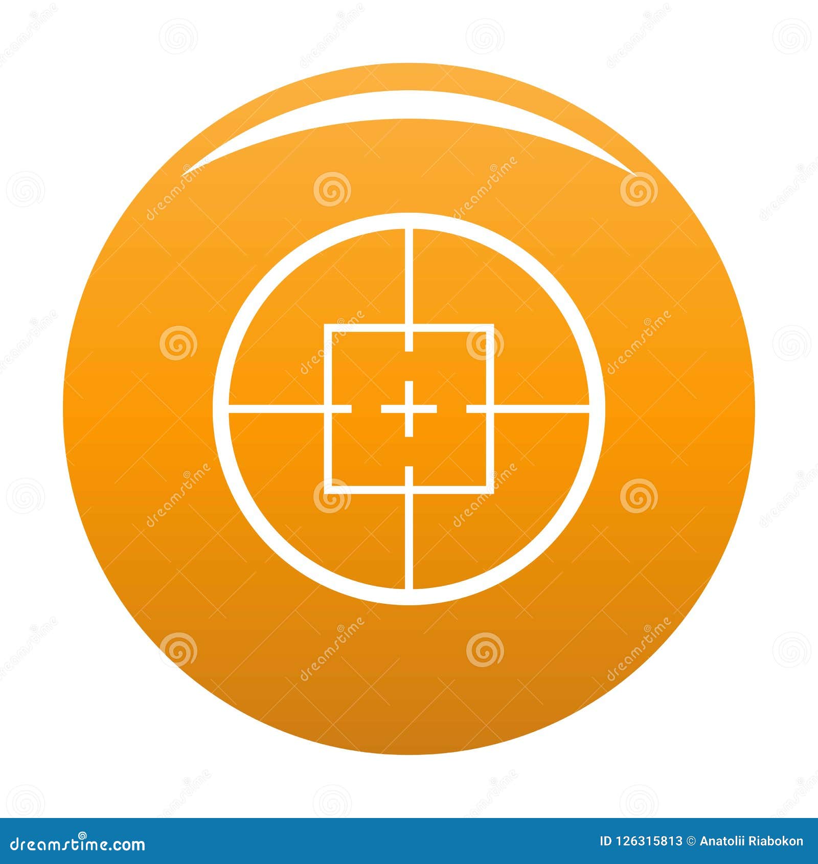 Aiming Device Icon Vector Orange Stock Vector - Illustration of logo ...